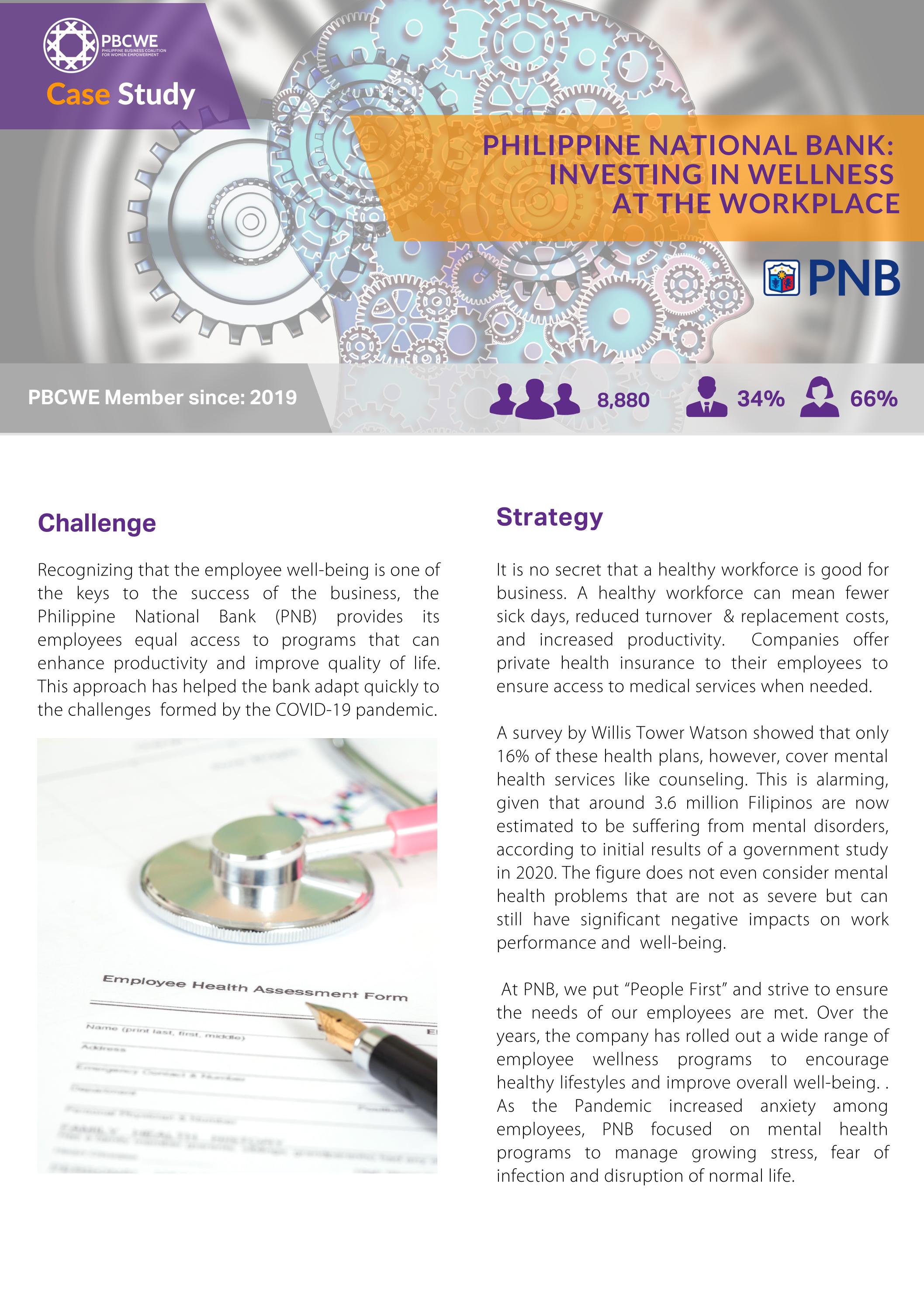 Philippine National Bank (PNB): Health and Wellness Program by pbcwe ...