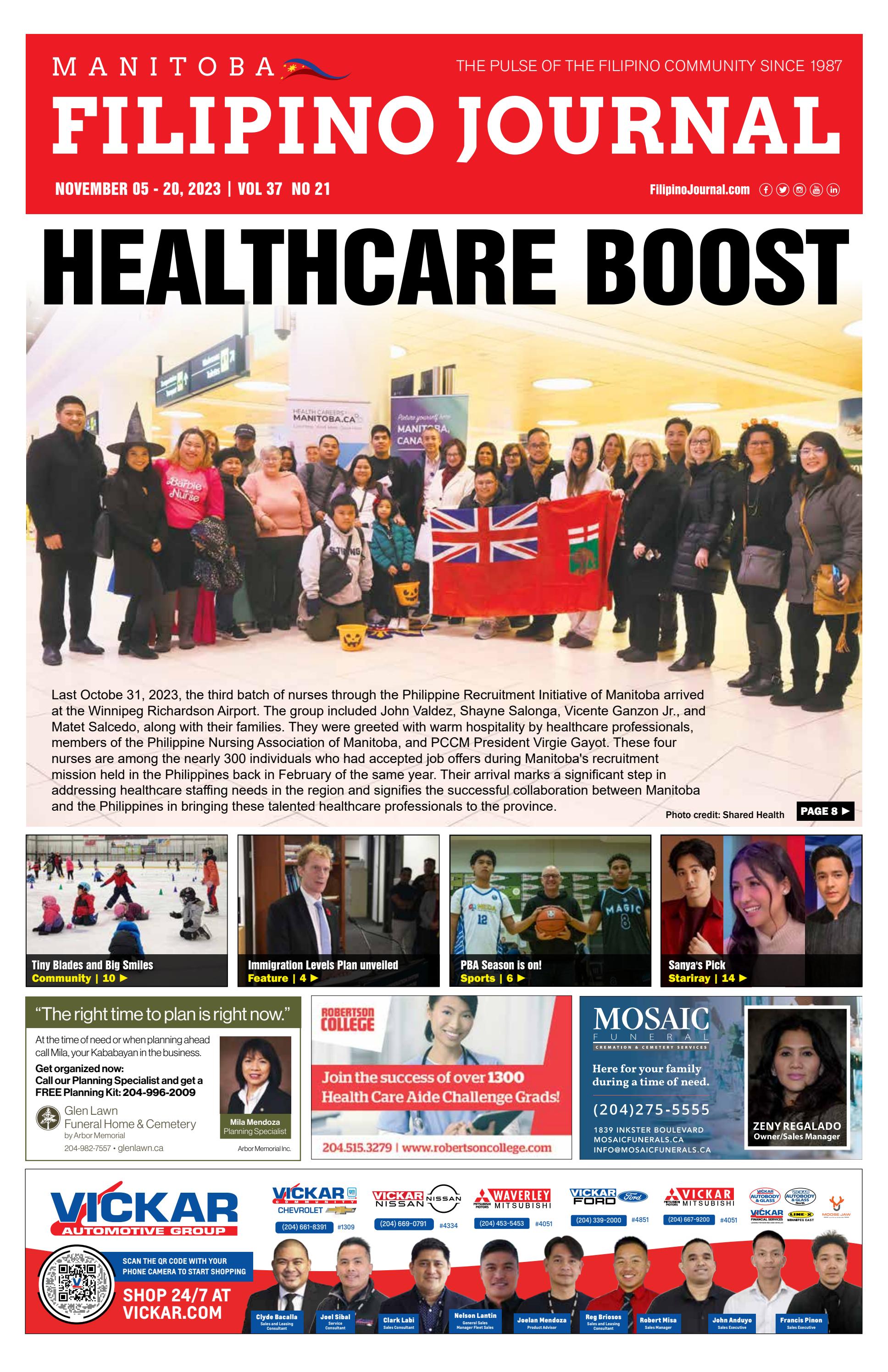 Filipino Journal, Manitoba Edition November 05 - 20, 2023 by Filipino ...