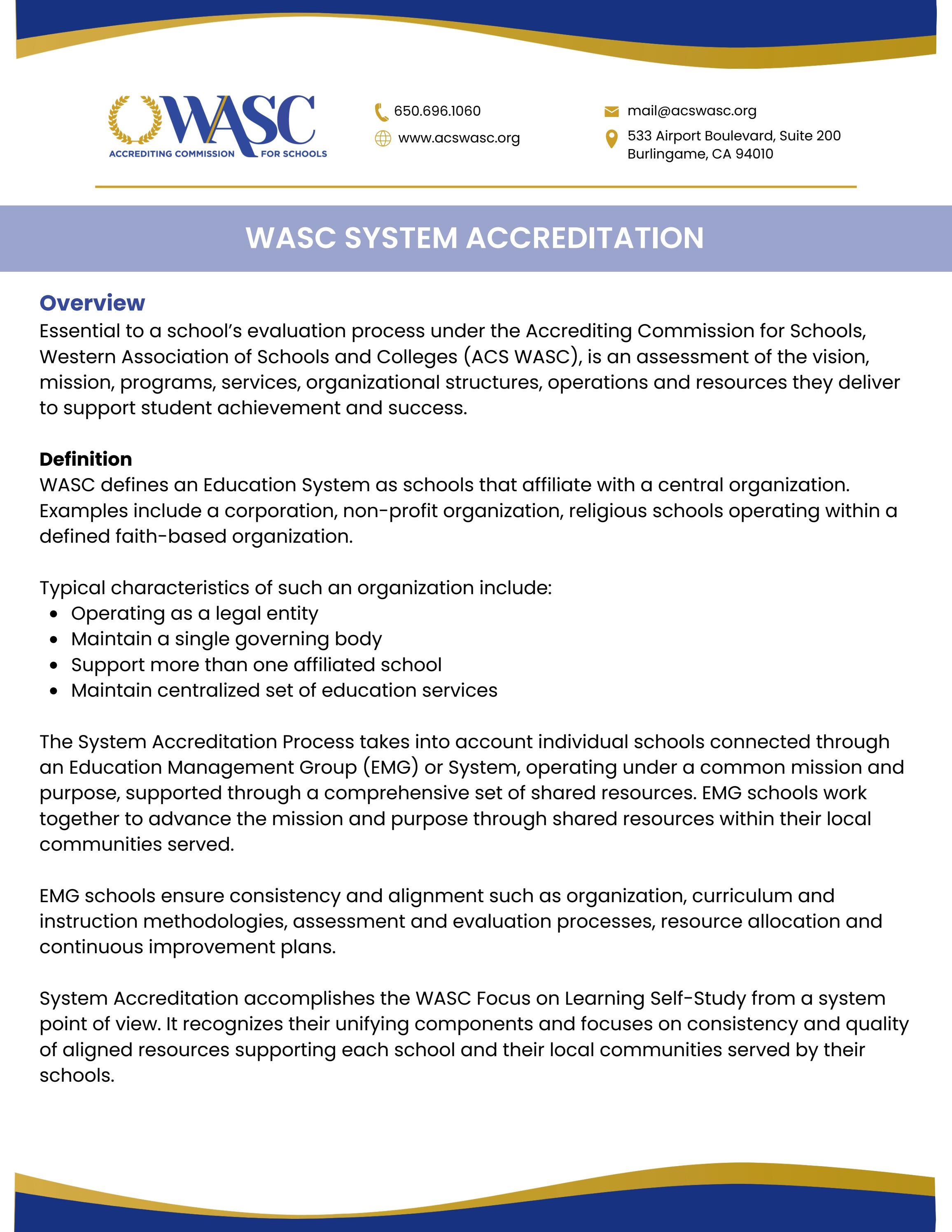 System Accreditation Overview by acswasc533 - Issuu