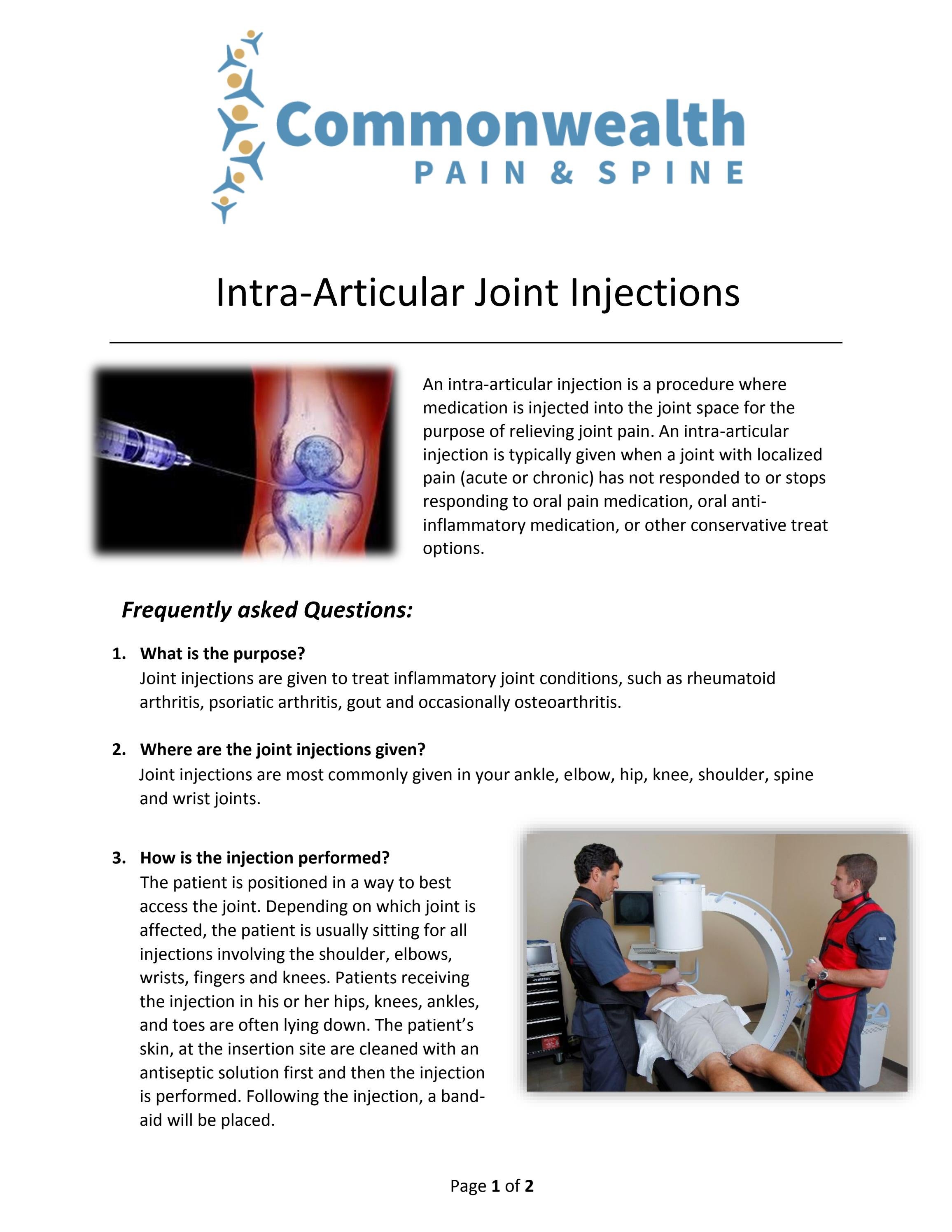Intra-Articular Joint Injections by hspears - Issuu