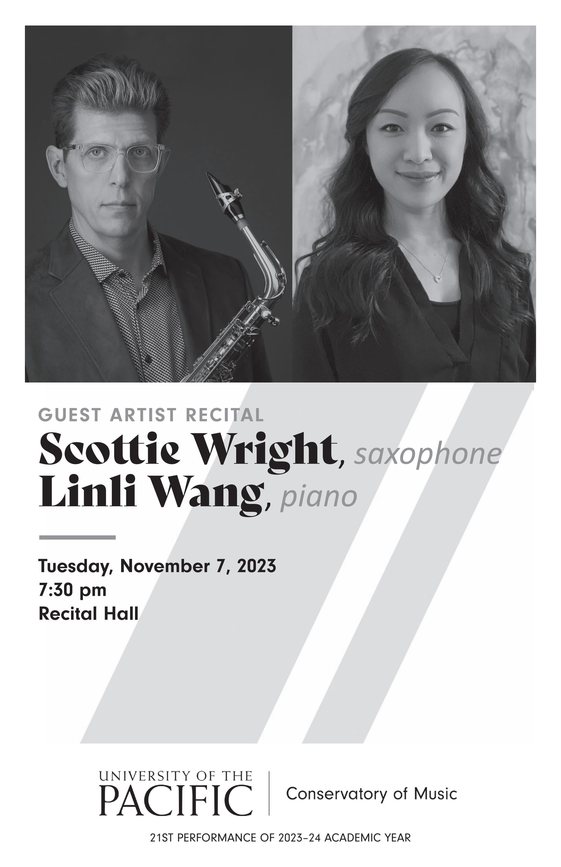 Piano and Saxophone Recital, Scottie Wright and Linli Wang by ...