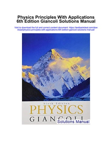 Physics principles with applications 6th edition giancoli solutions manual by carl.grady270 - Issuu