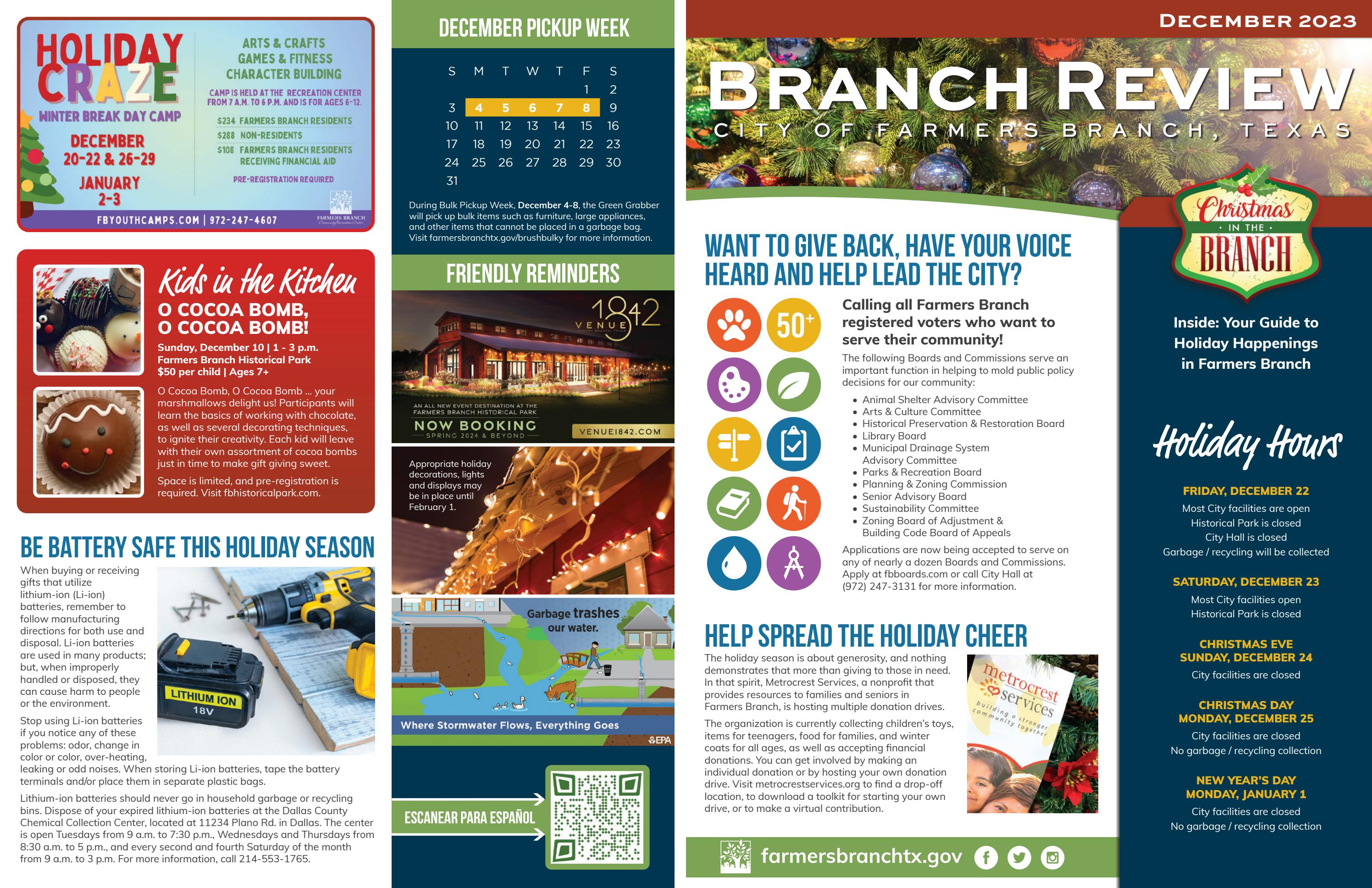 2023 December | Branch Review English | City of Farmers Branch by ...