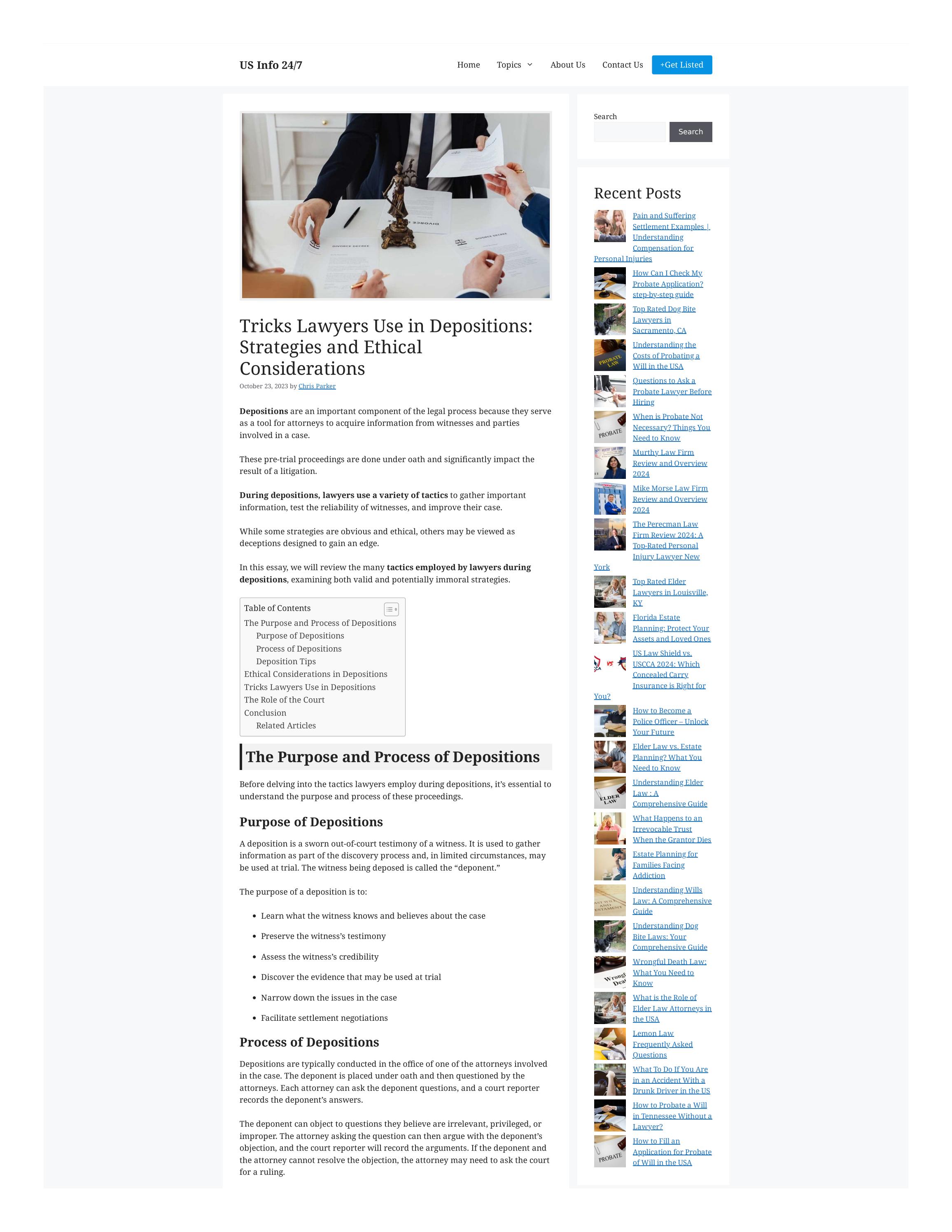 Legal Deposition Clipart.