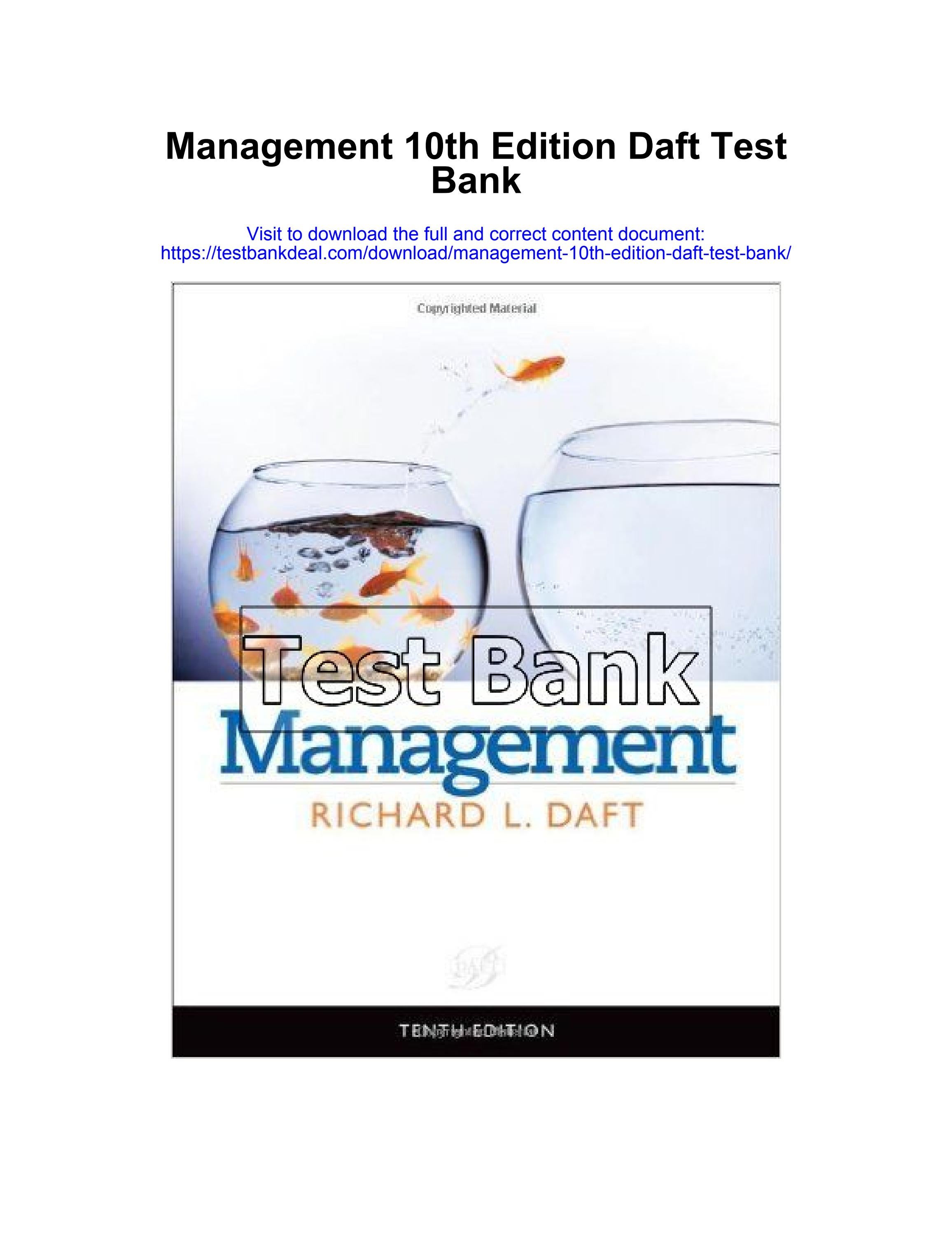 Management 10th edition daft test bank by leroy.storey188 - Issuu