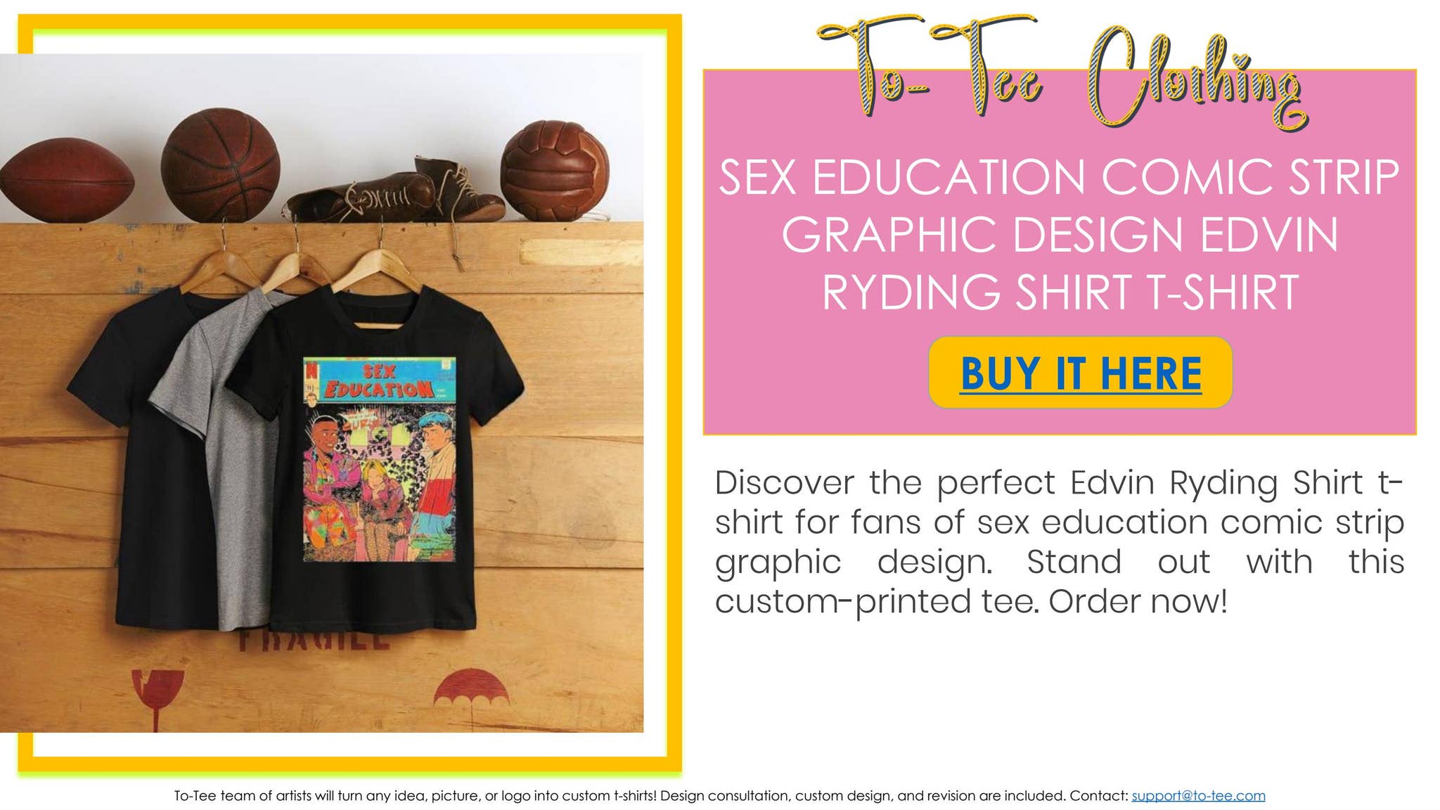 Sex Education Comic Strip Graphic Design Edvin Ryding Shirt t-shirt by ...