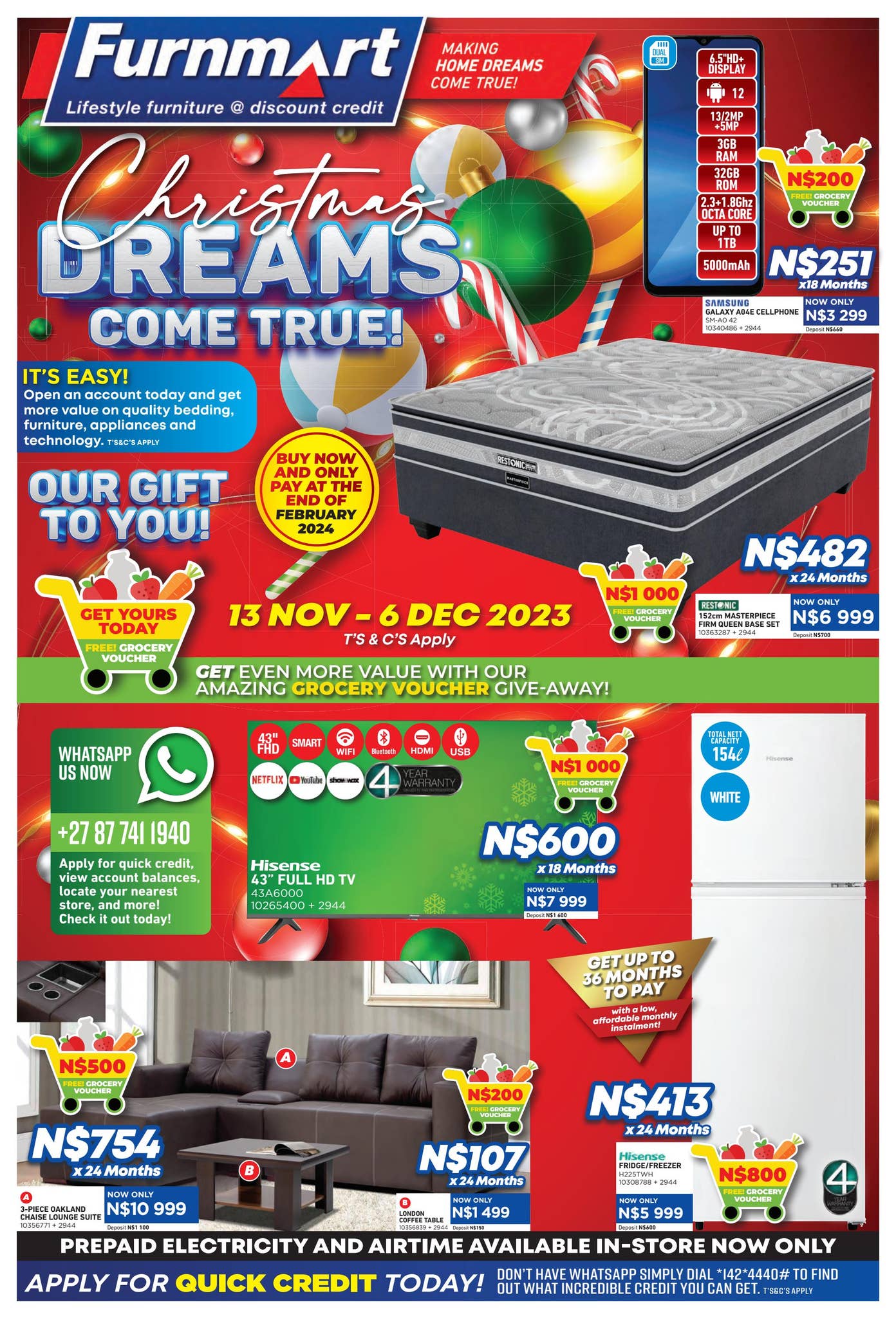 Furnmart Namibia catalogue 13 November - 6 December 2023 by Chatterbox Digital - Issuu