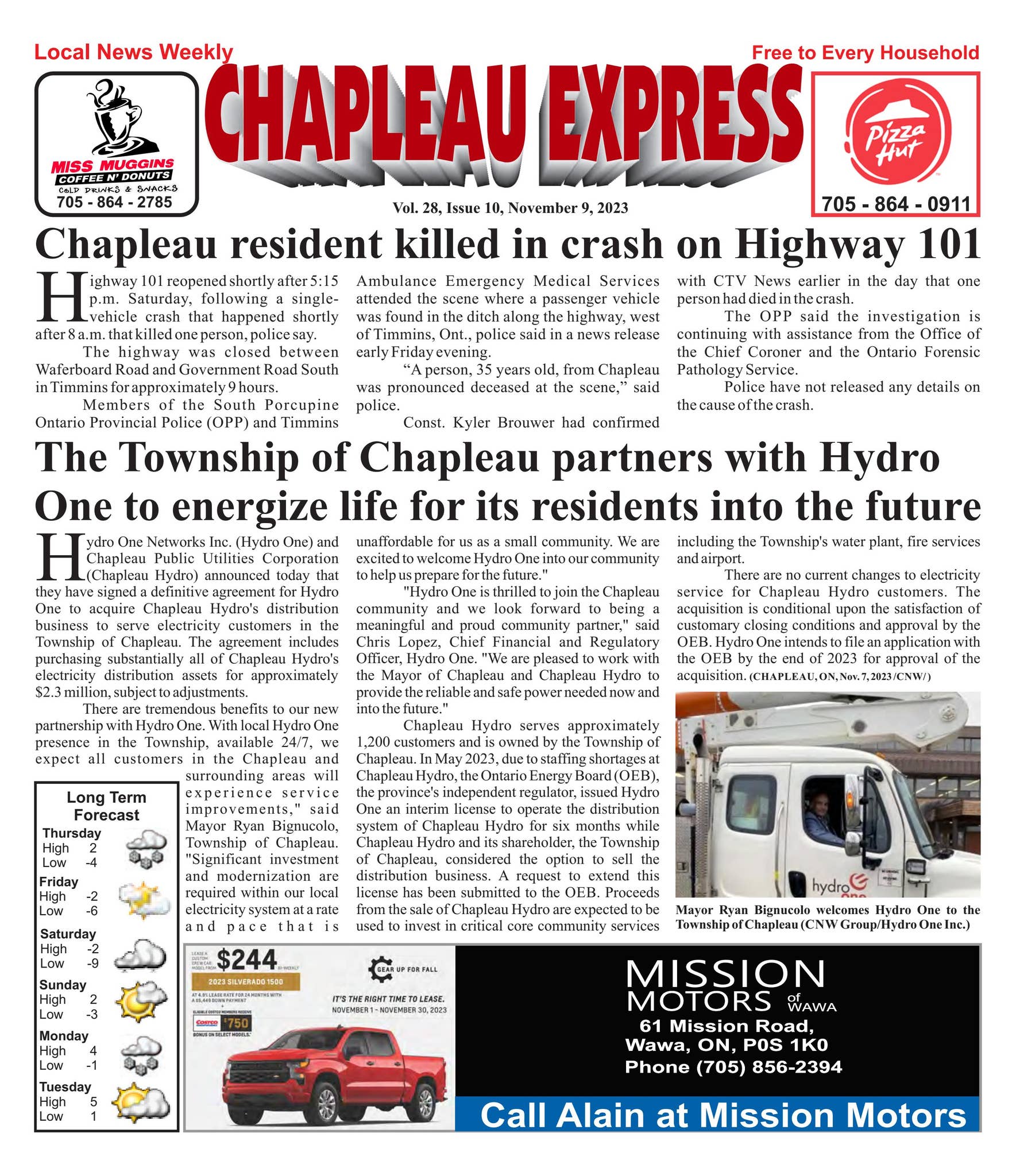 11092023 November 9, 2023 by The Chapleau Express - Issuu