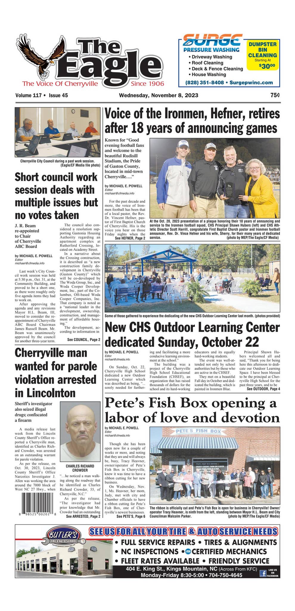 Cherryville Eagle 11-8-23 by Community First Media - Issuu