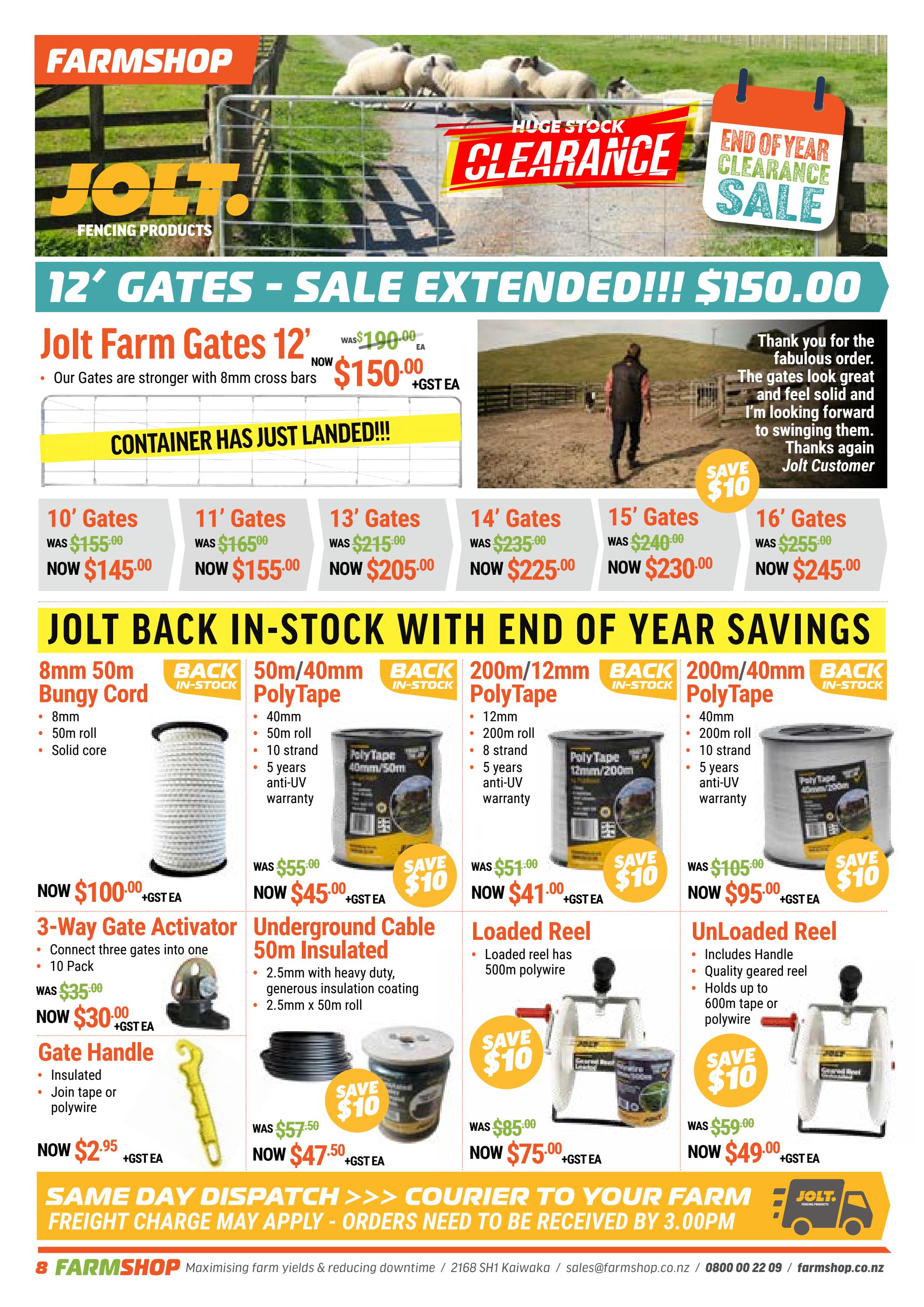 FS Jolt Clearance Sale by PrimeHort & FarmShop - Issuu