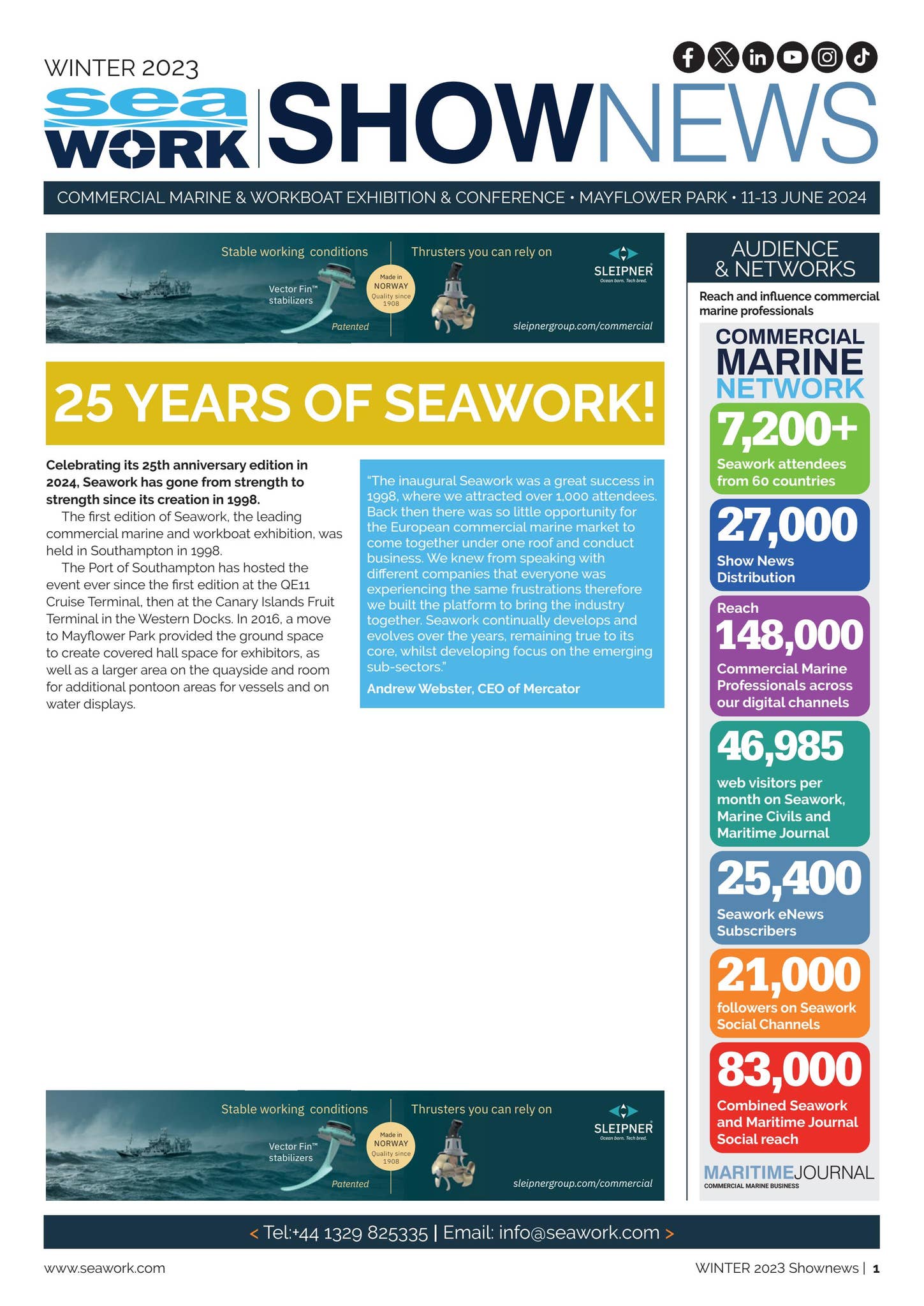 Seawork Winter 2023 ShowNews by Mercator Media - Issuu