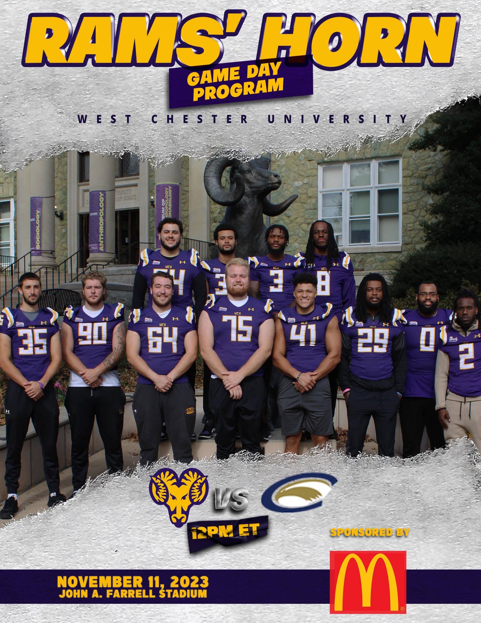 Rams' Horn Football Game Day Program vs Clarion by wcupagoldenrams - Issuu