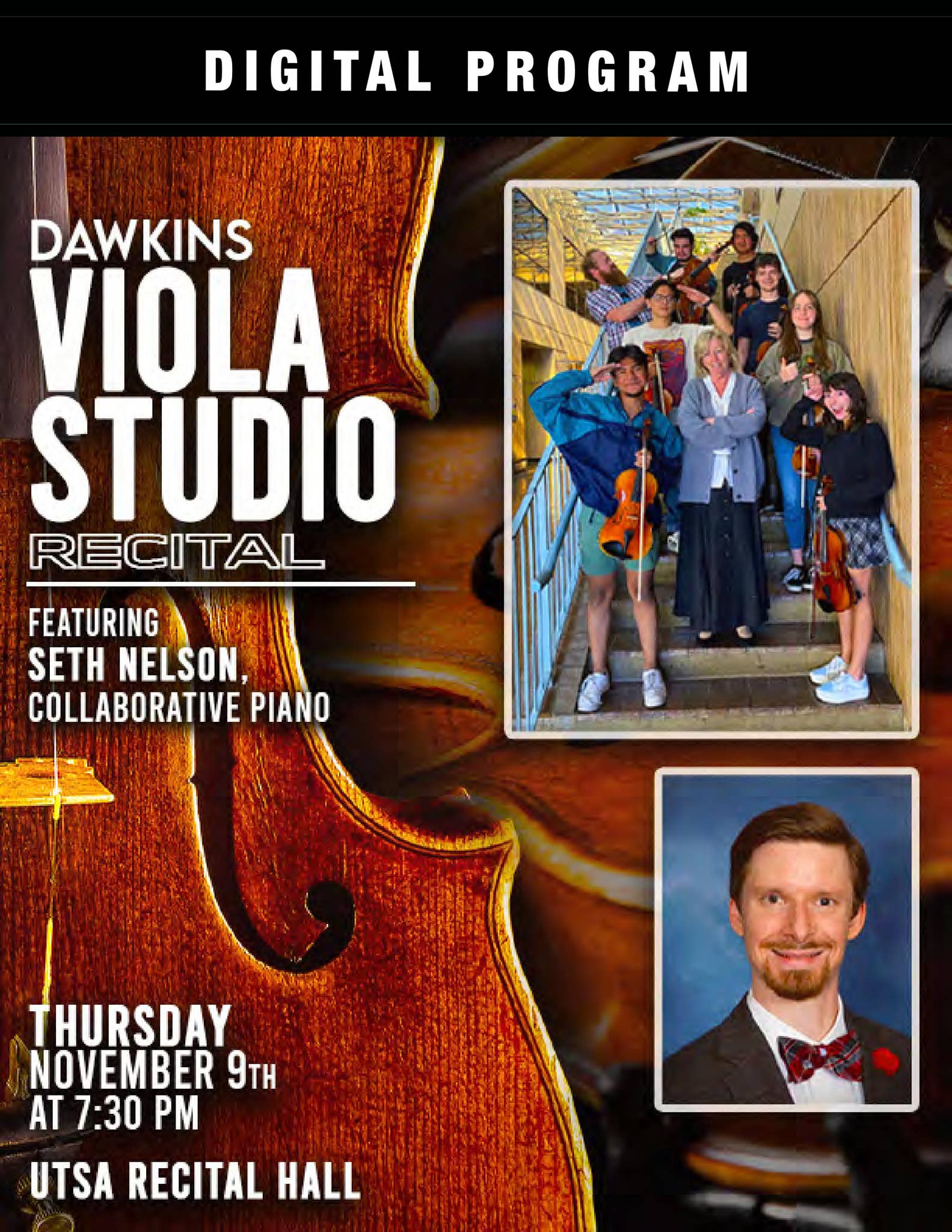 Dawkins Viola Studio Recital - Digital Program by UTSA School of Music ...