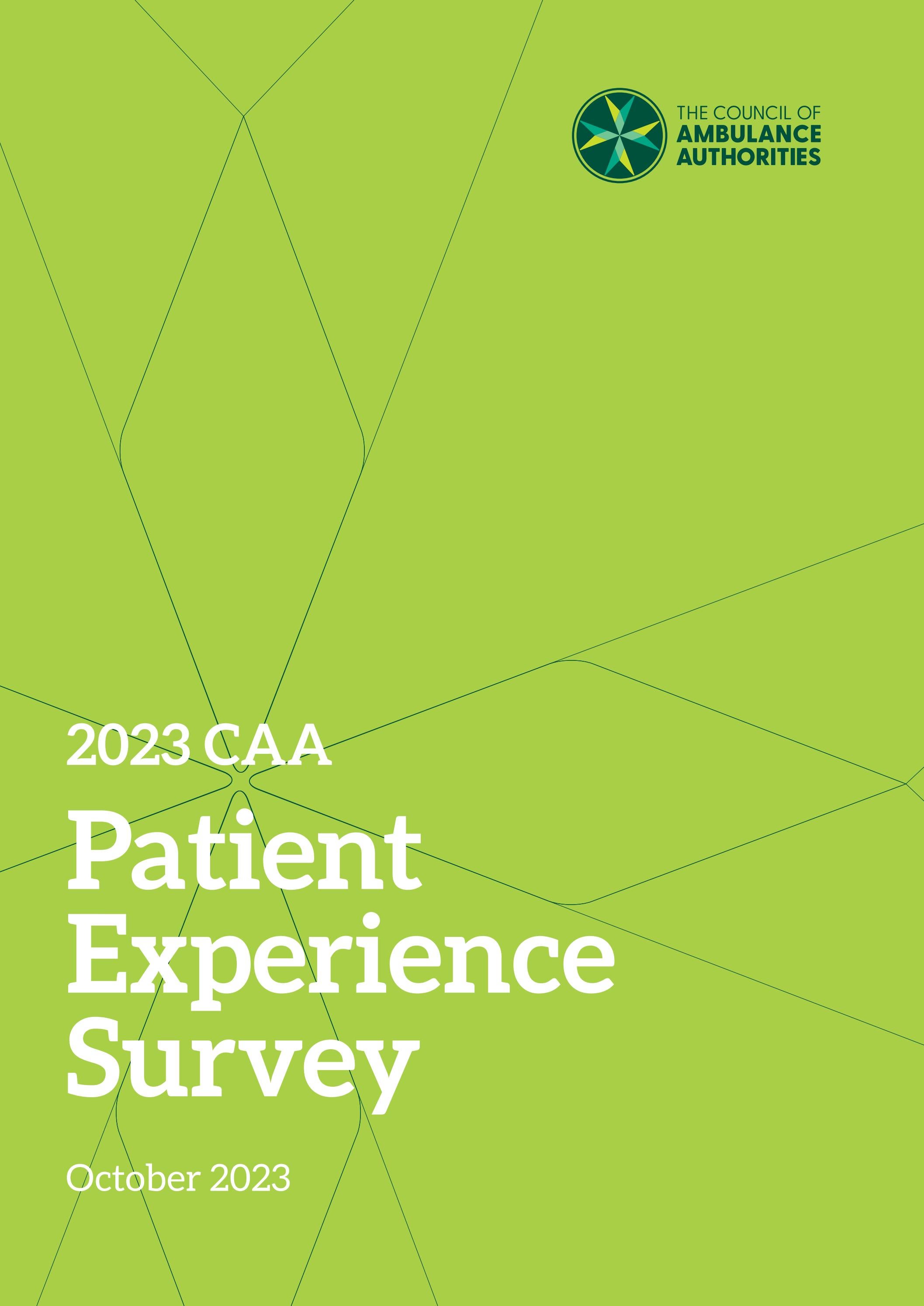 2023 CAA Patient Experience Survey by The Council of Ambulance ...