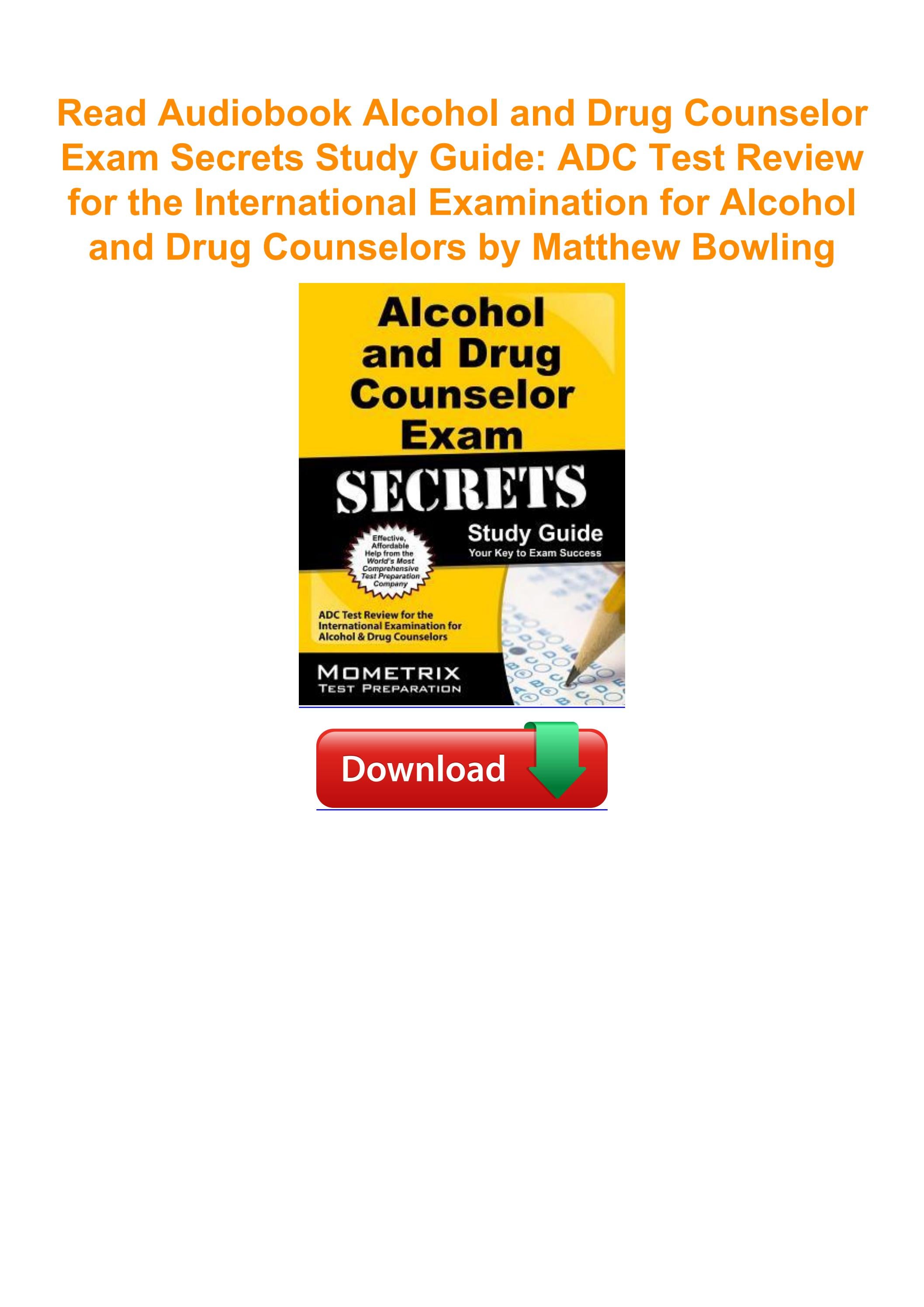 Read Audiobook Alcohol and Drug Counselor Exam Secrets Study Guide: ADC ...