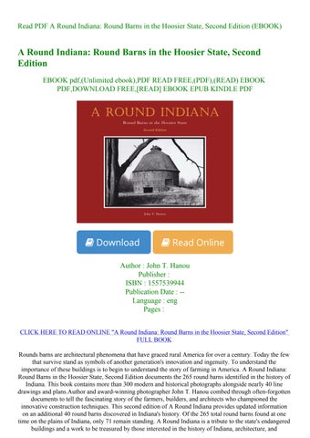 Read PDF A Round Indiana Round Barns in the Hoosier State Second ...