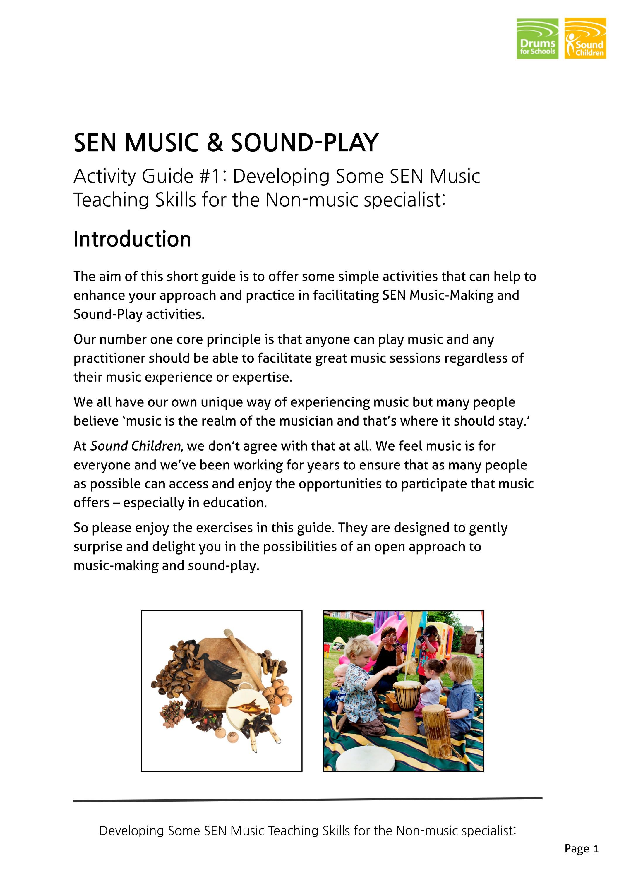 SEN Intro Guide by Drums for Schools - Issuu
