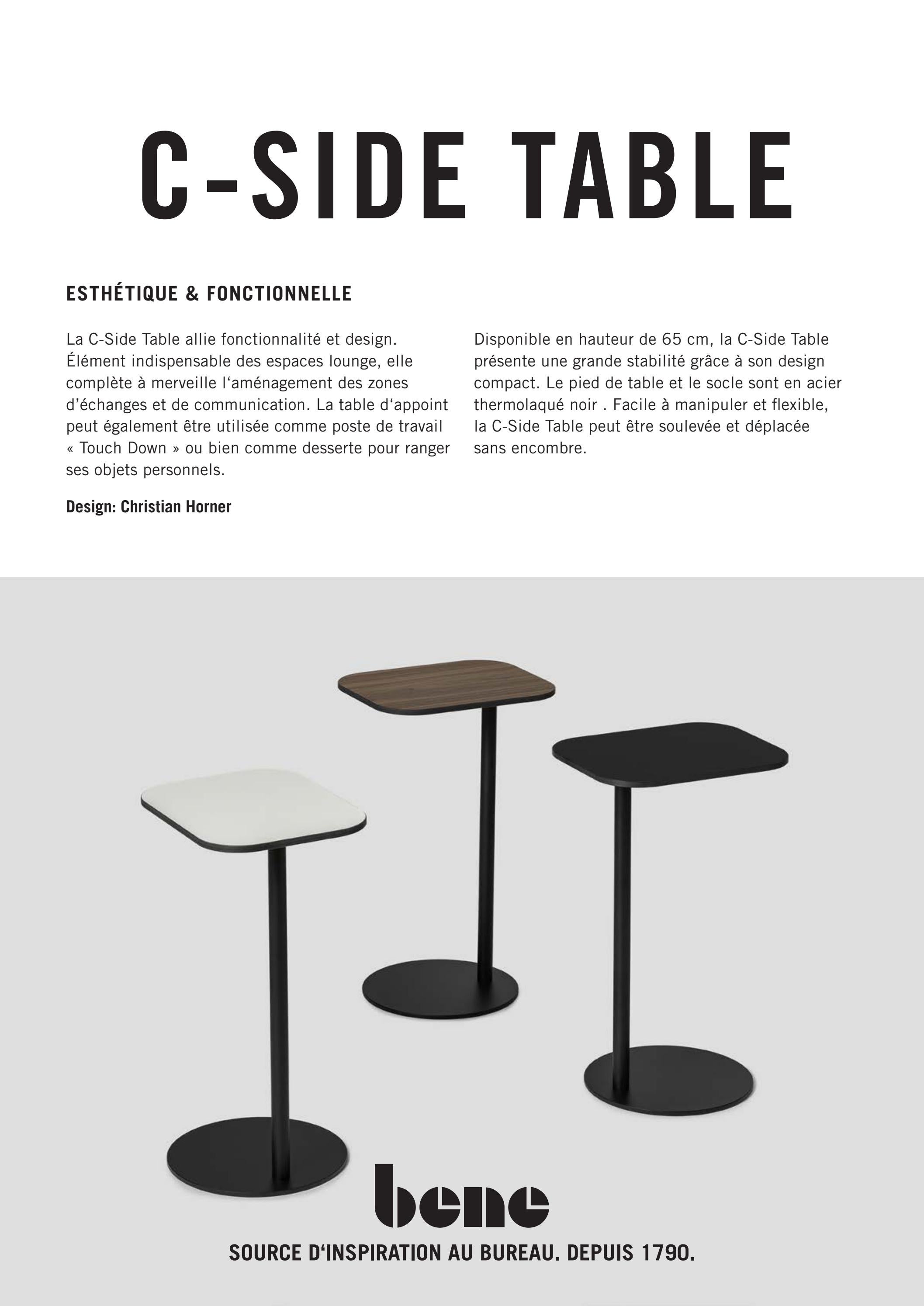 fichte-technique-bene-c-side-table by Bene Office - Issuu