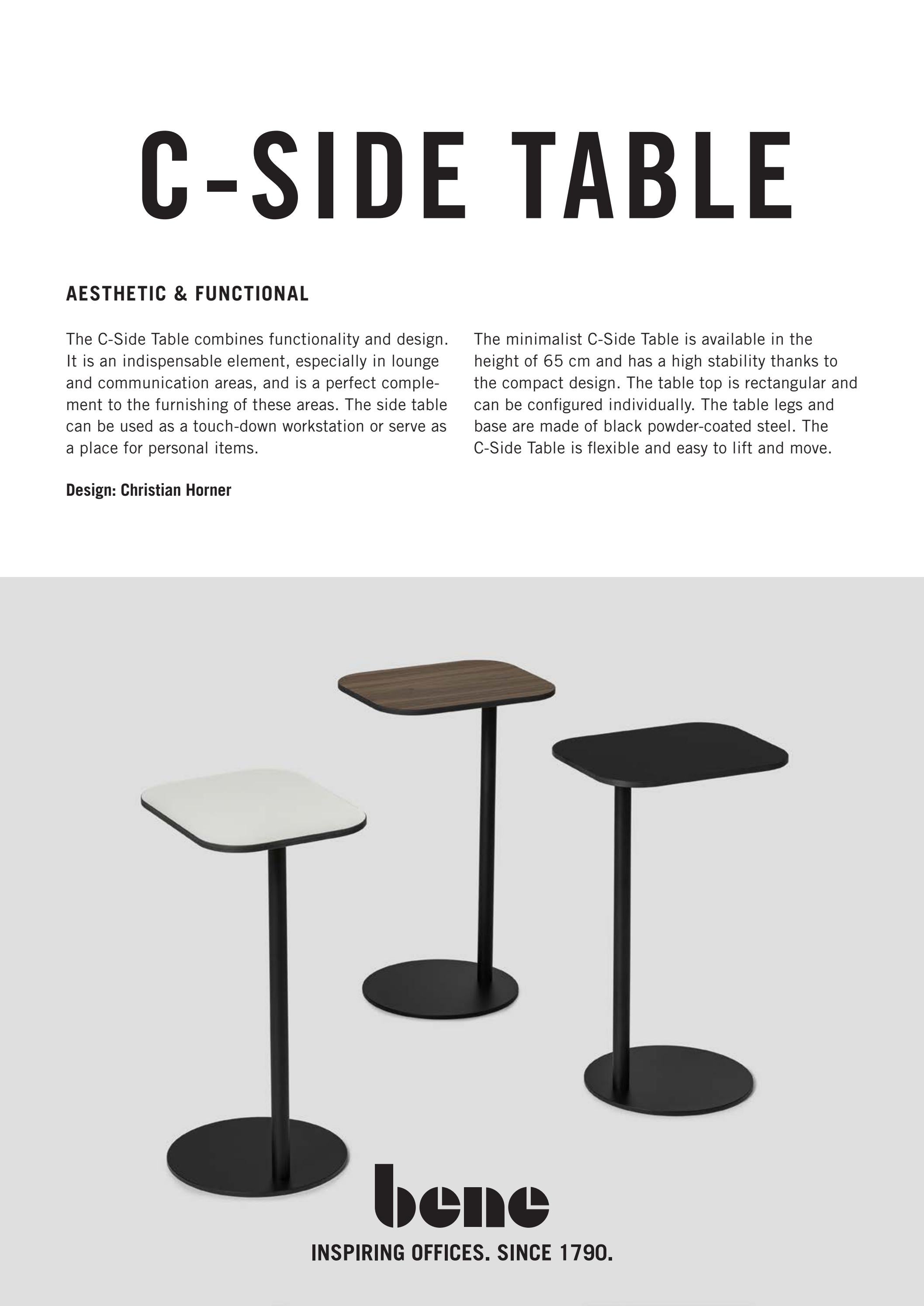 product-data-sheet-bene-c-side-table by Bene Office - Issuu