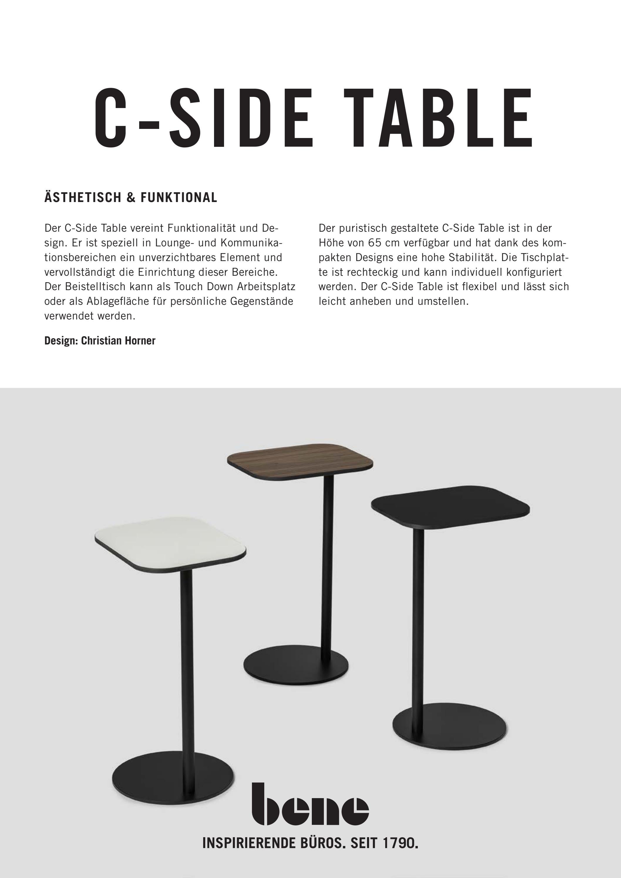 produktdatenblatt-bene-c-side-table by Bene Office - Issuu