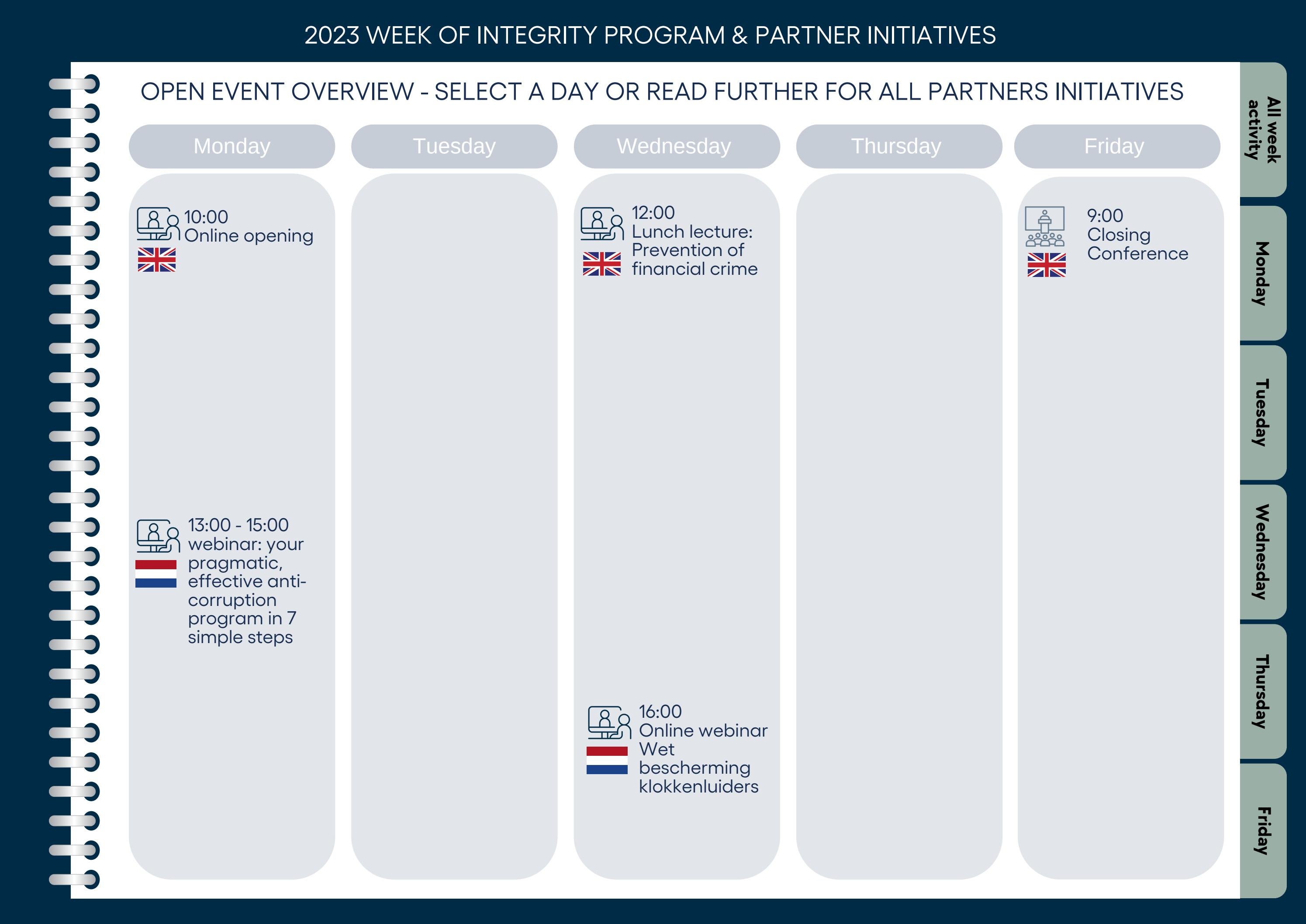 Program Week of Integrity Partner activities by ICC Nederland - Issuu