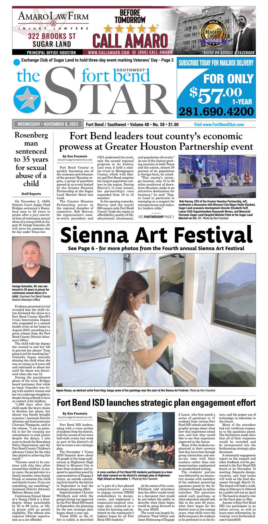 The 11-08-23 Edition of The Fort Bend Star by Street Media - Issuu