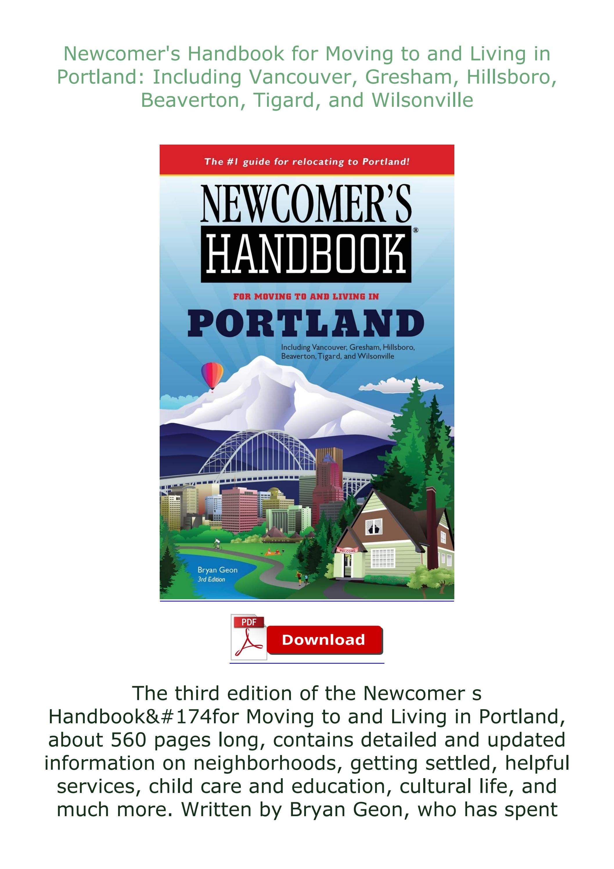 (PDF) READ Newcomer's Handbook for Moving to and Living in Portland ...