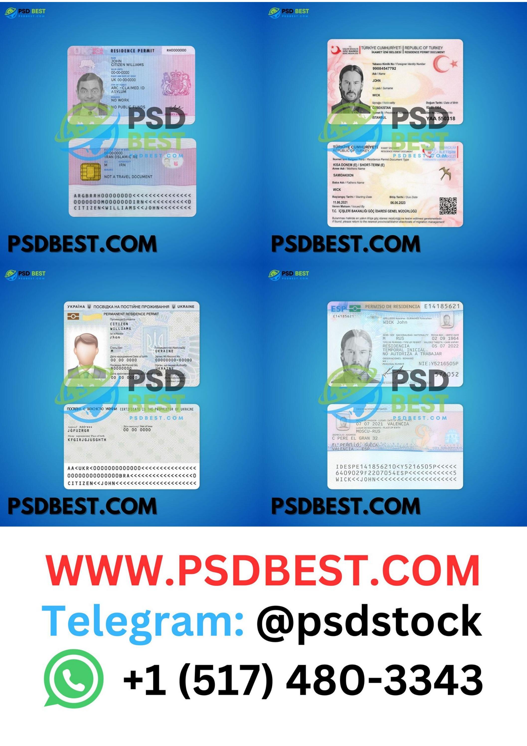 UK Fake Residence Peit Card | Turkey | Ukraine Residenc | Spain ...