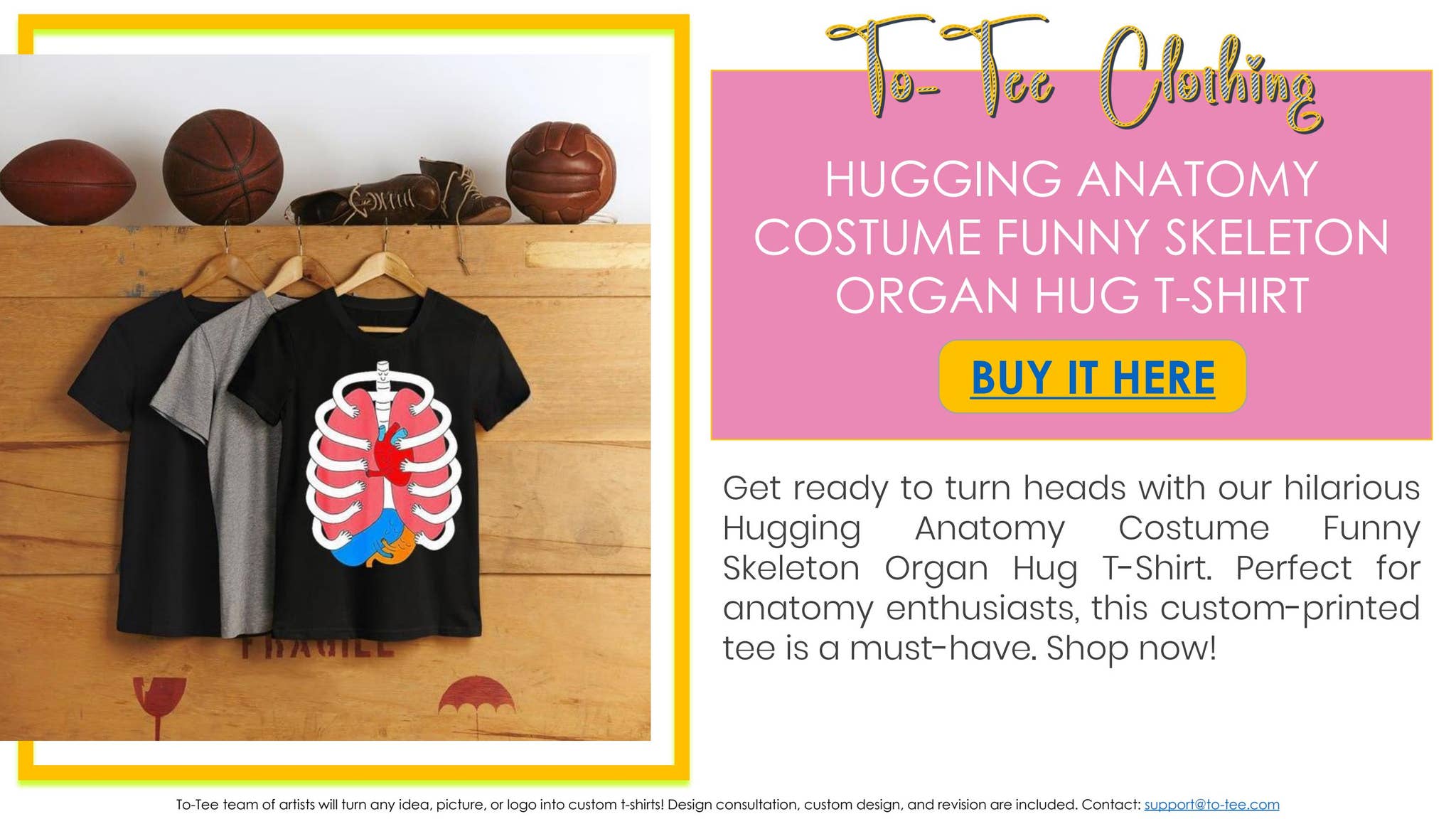Hugging Anatomy Costume Funny Skeleton Organ Hug T-Shirt by ...