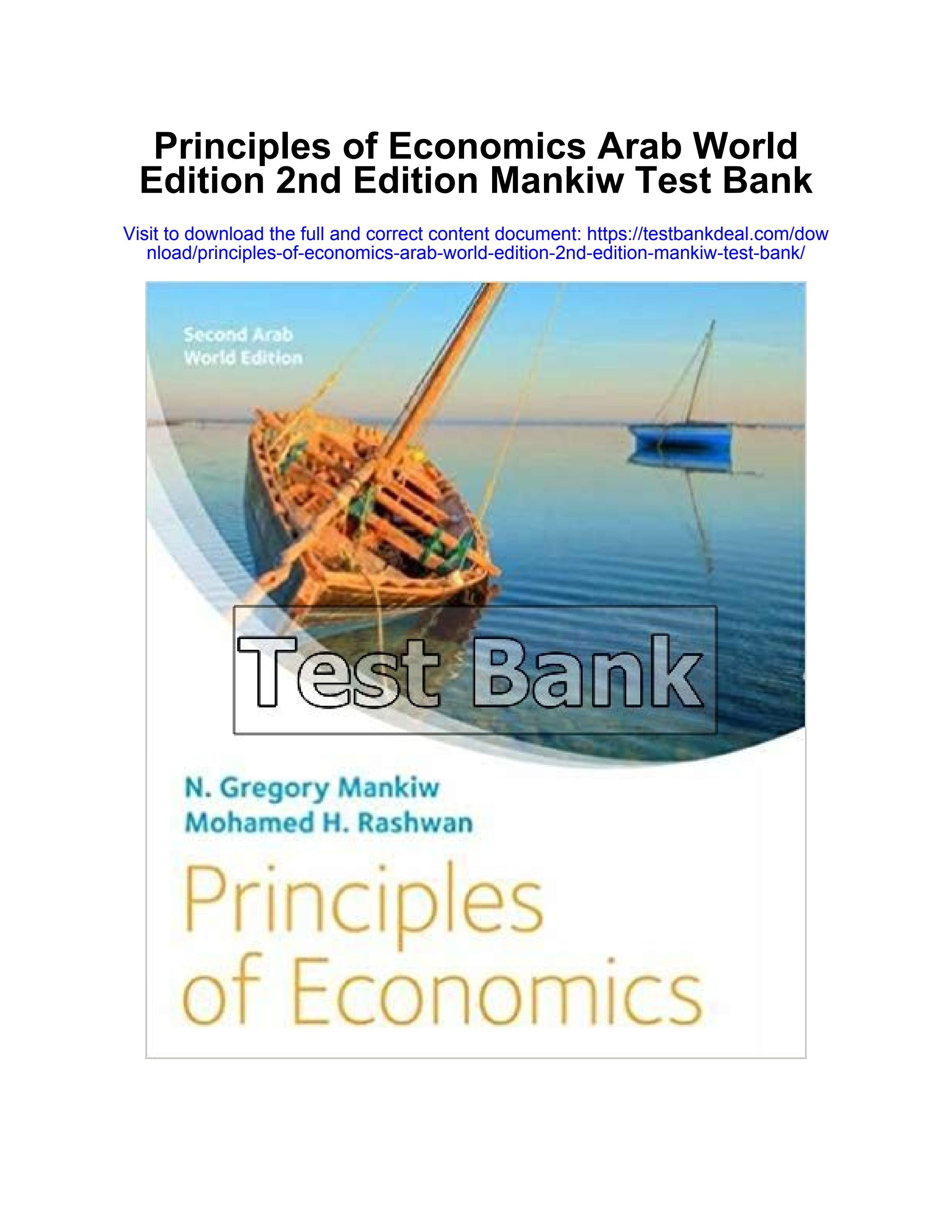Principles of economics arab world edition 2nd edition mankiw test bank ...