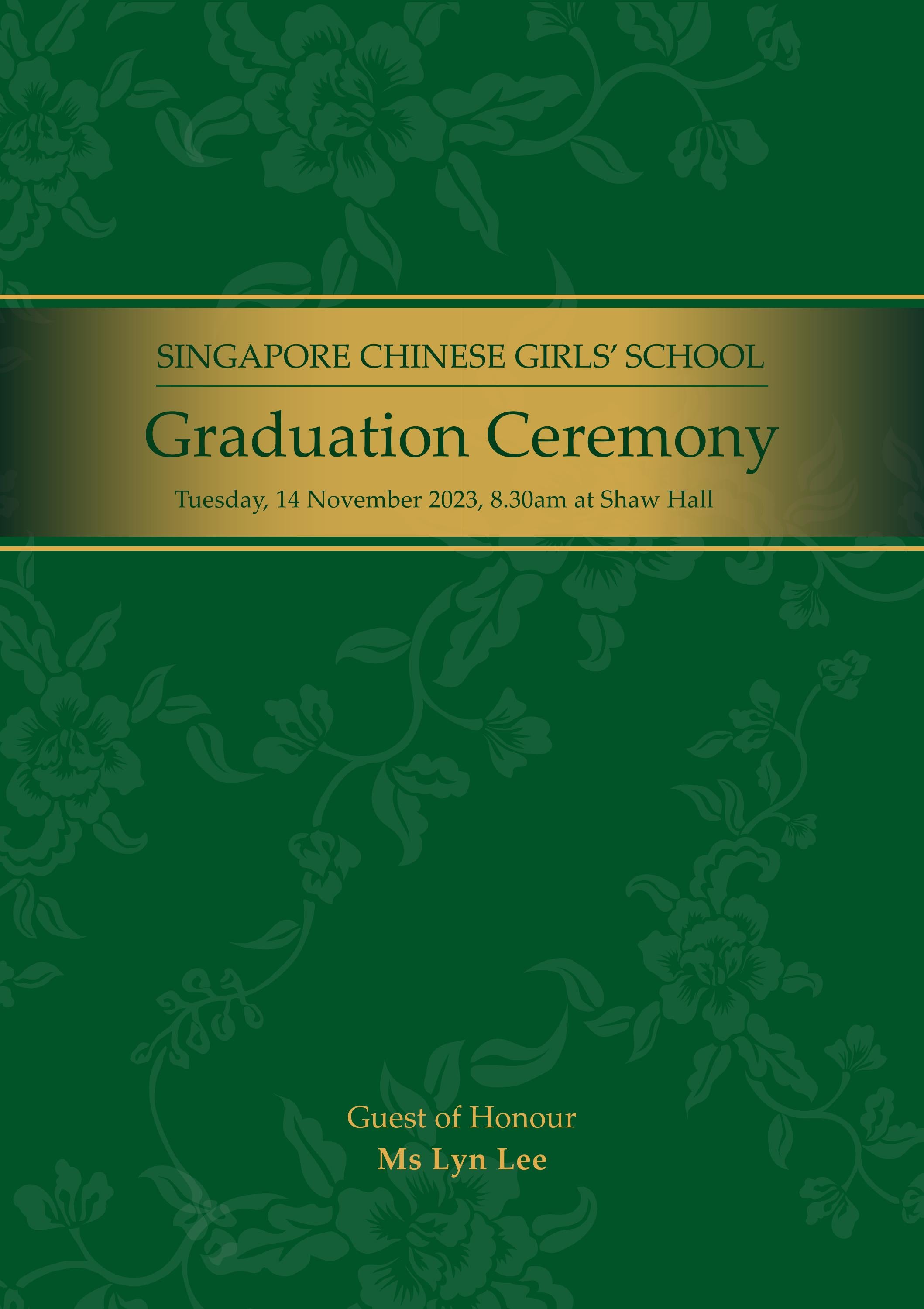 SCGS Graduation Ceremony Booklet 2023 by scgss ict - Issuu
