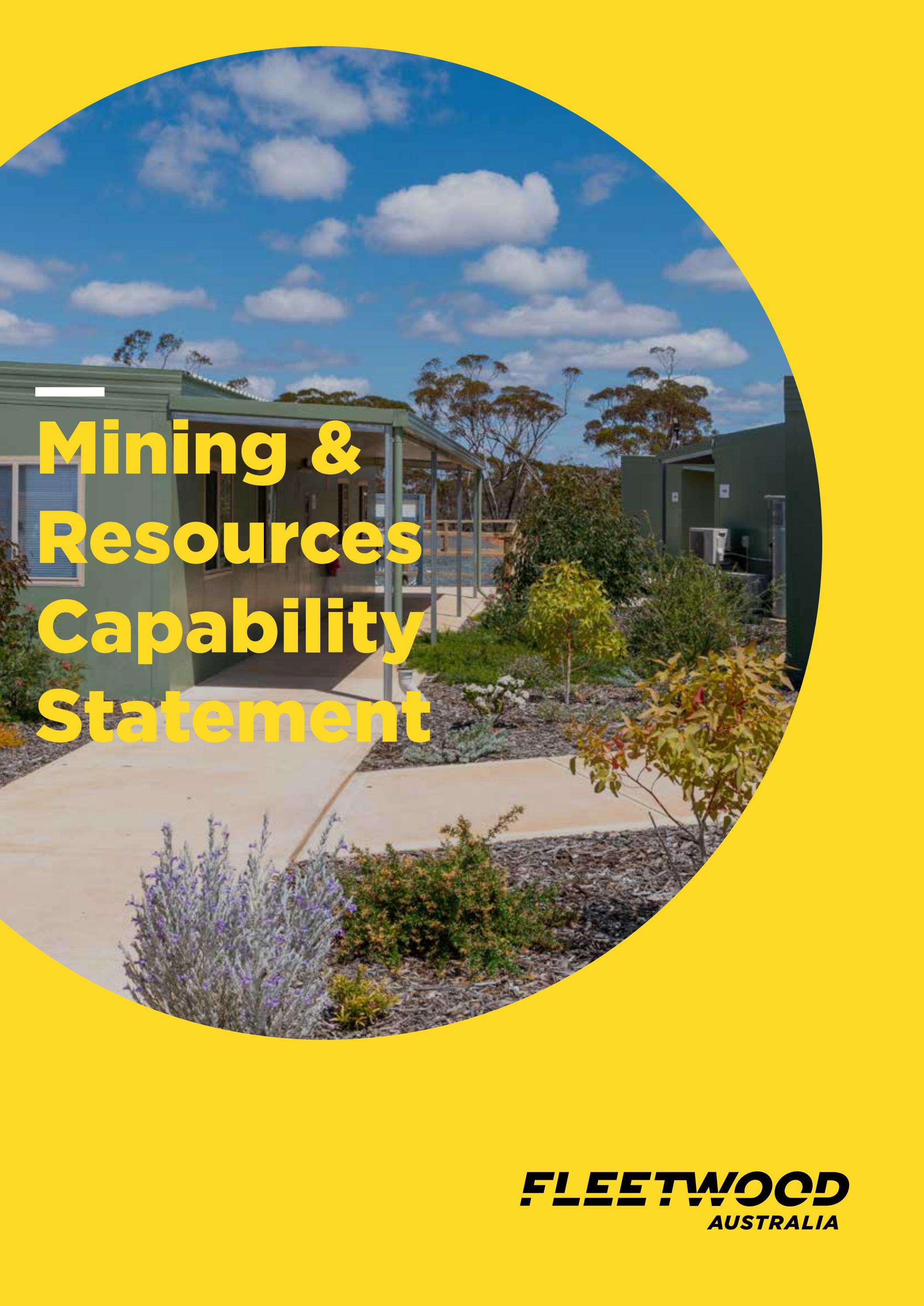 Mining and Resources Capability Statement by Fleetwood Australia - Issuu