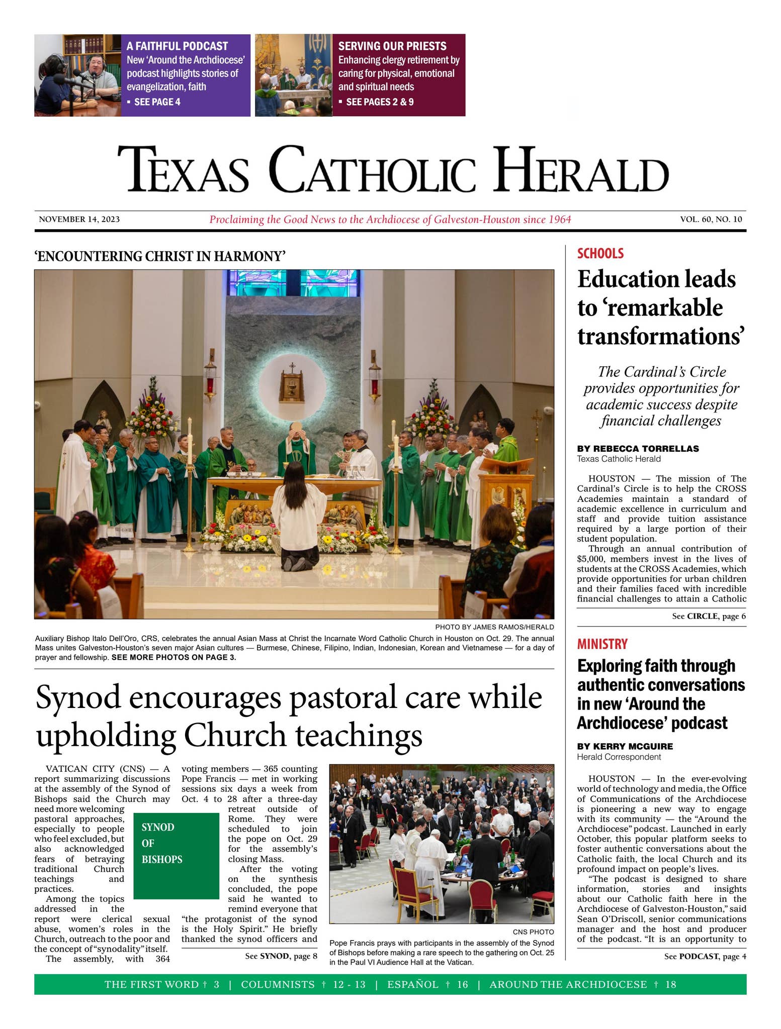 Texas Catholic Herald - Nov. 14, 2023 by Texas Catholic Herald - Issuu