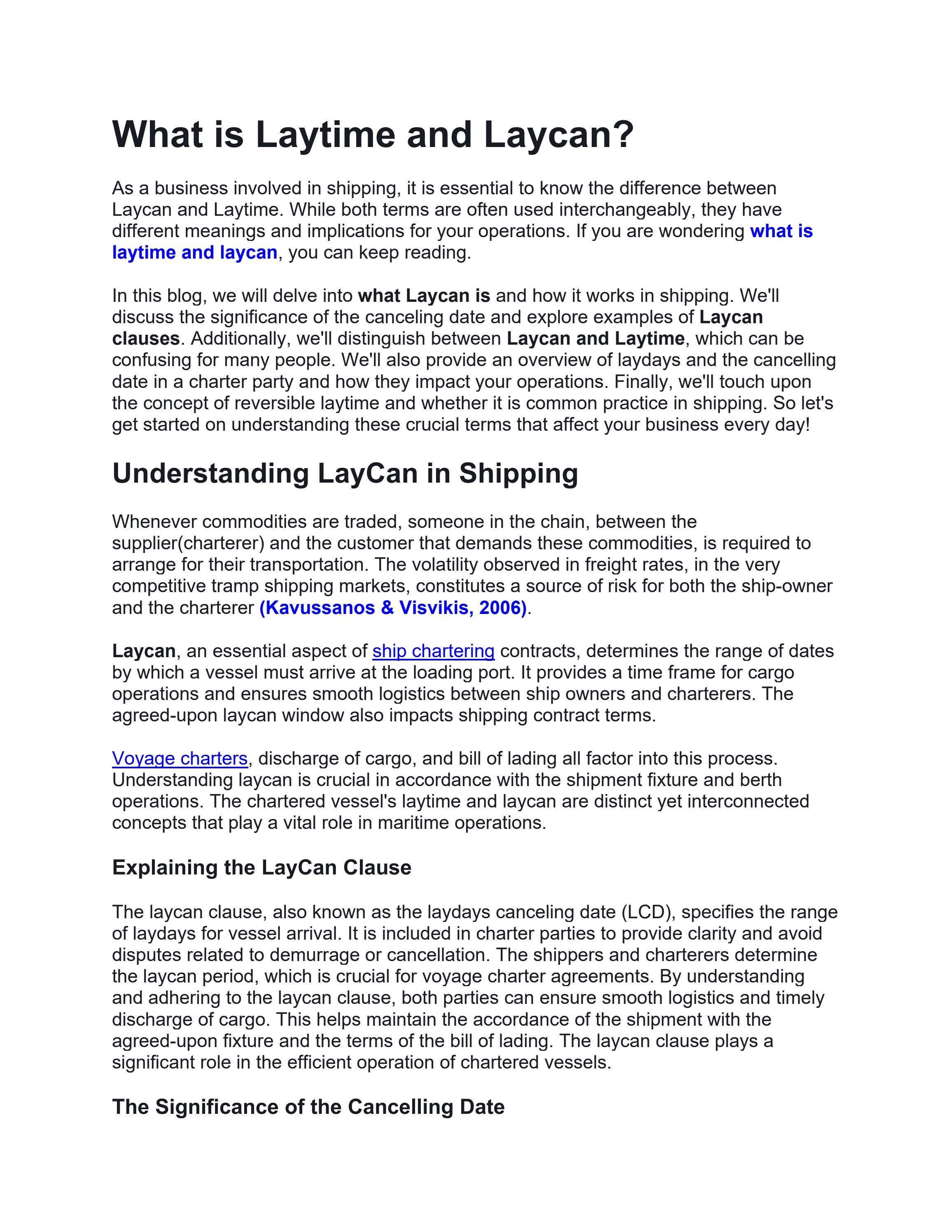 What is Laytime and Laycan? by Can Candeger - Issuu