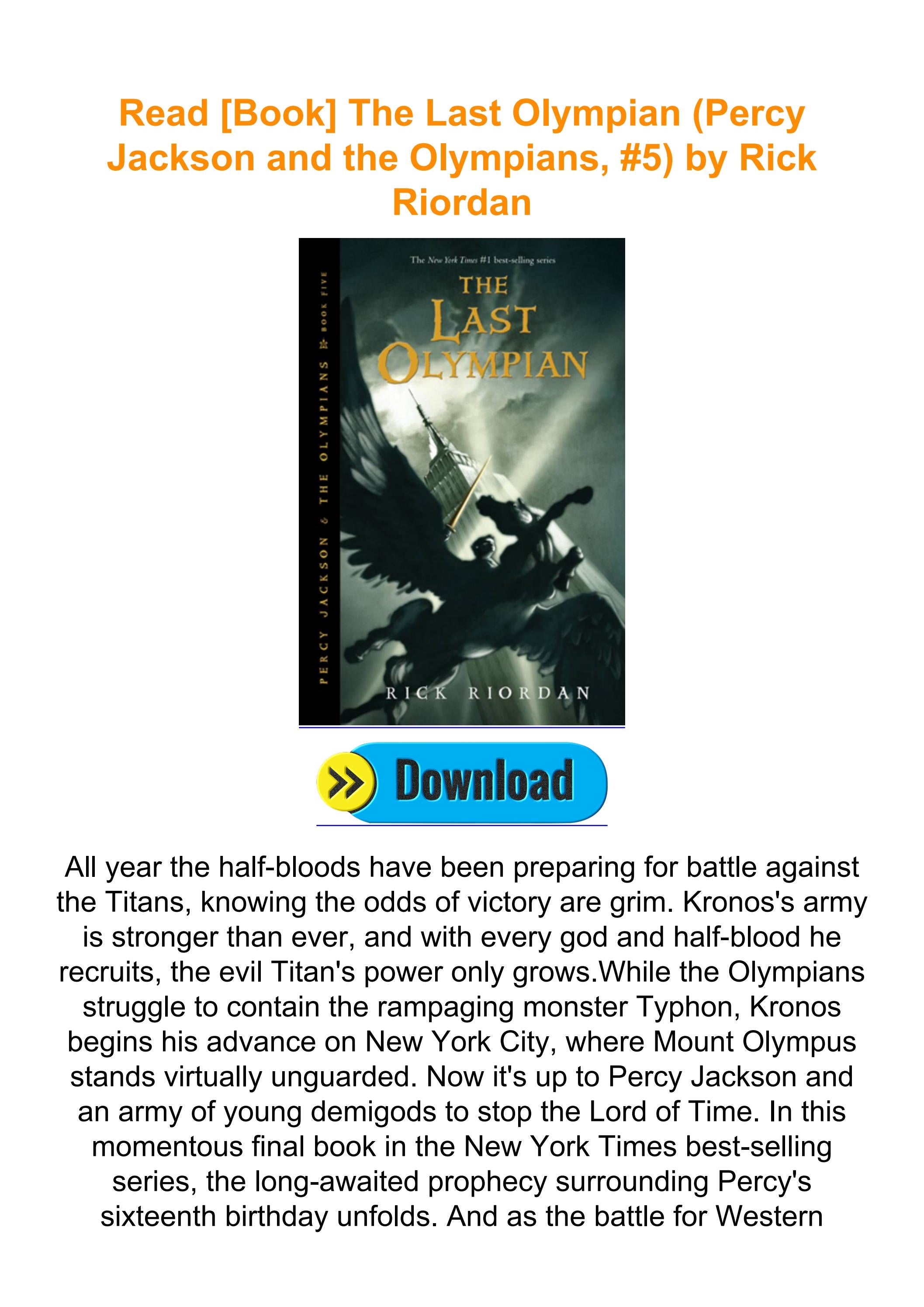 Read [Book] The Last Olympian (Percy Jackson and the Olympians, #5) by ...