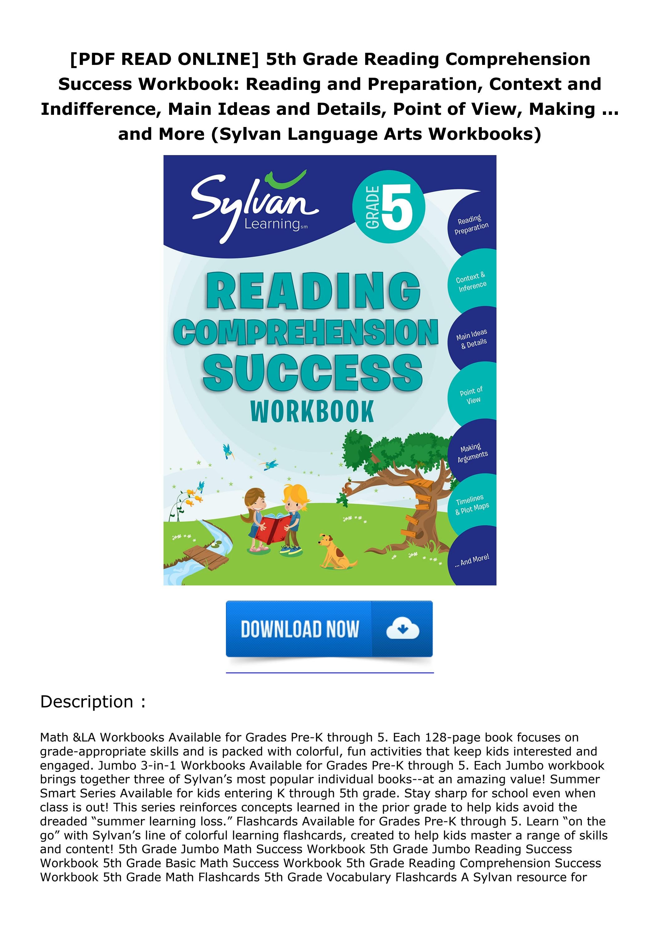 [PDF READ ONLINE] 5th Grade Reading Comprehension Success Workbook ...
