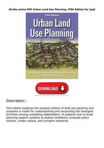 Kindle online PDF Urban Land Use Planning, Fifth Edition for ipad by ...