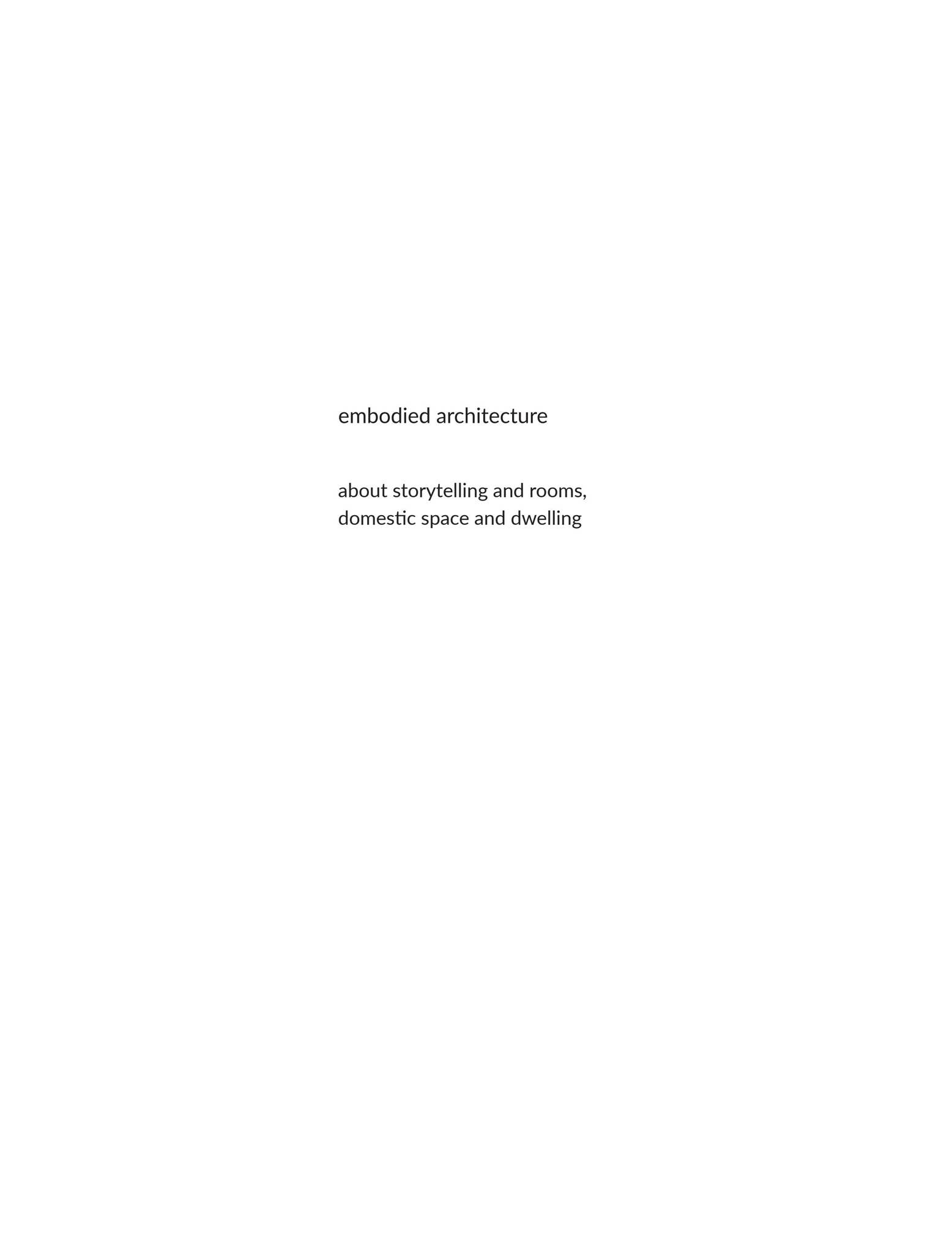 embodied architecture by Marie Keukeleire - Issuu