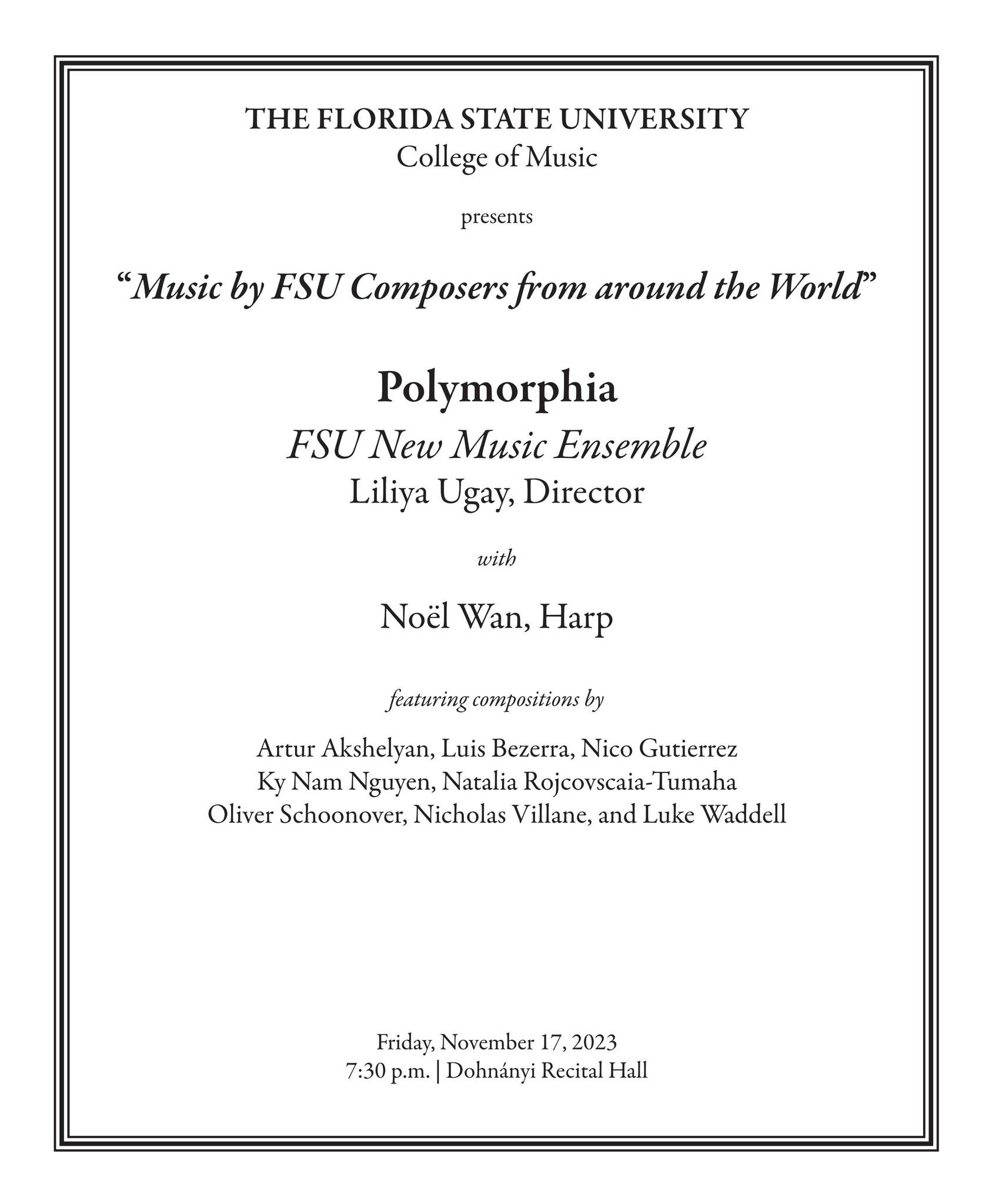 20231117_Polymorphia by Florida State University College of Music - Issuu