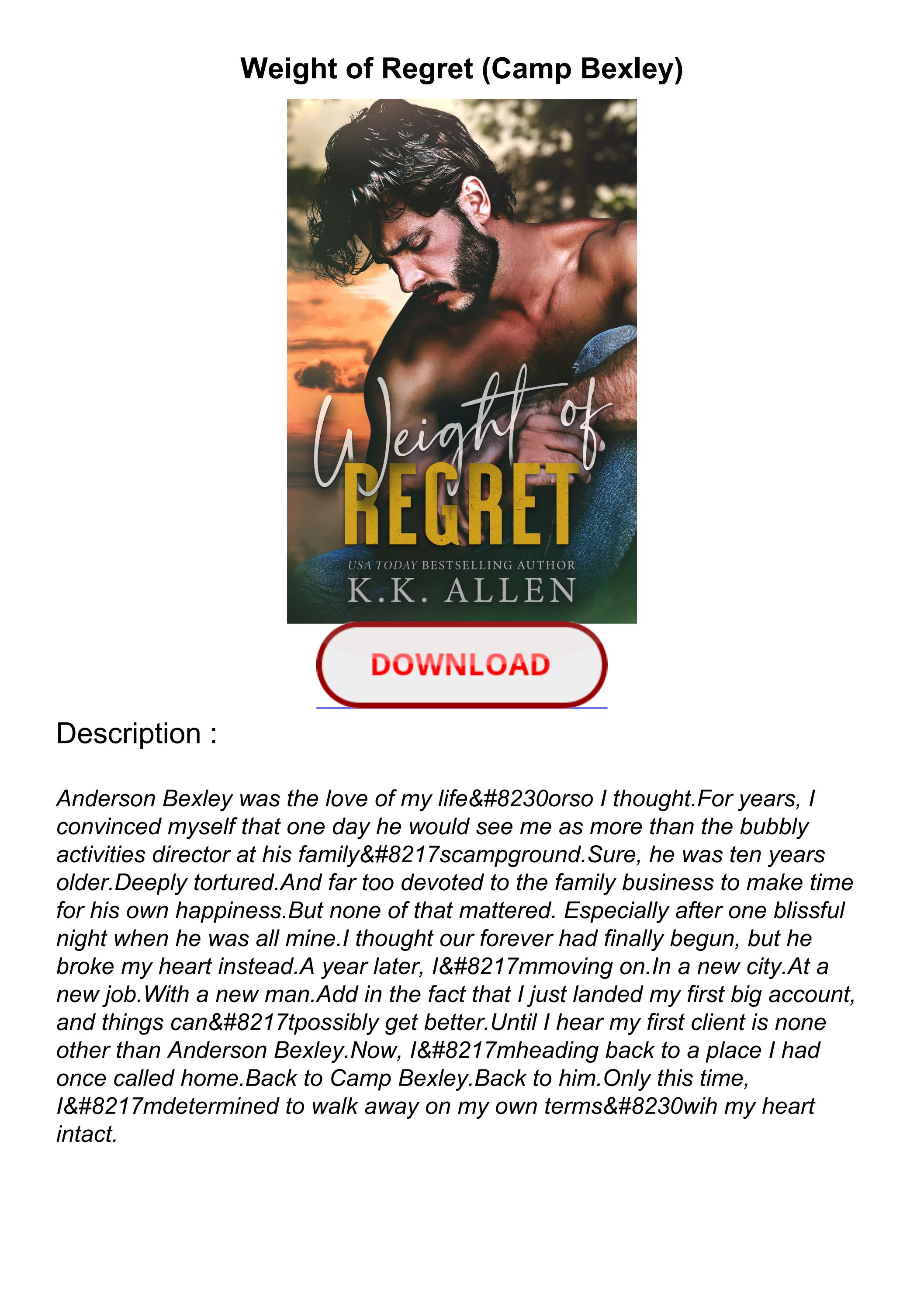 PDF_ Weight of Regret (Camp Bexley) by cadrettegrdinaya - Issuu