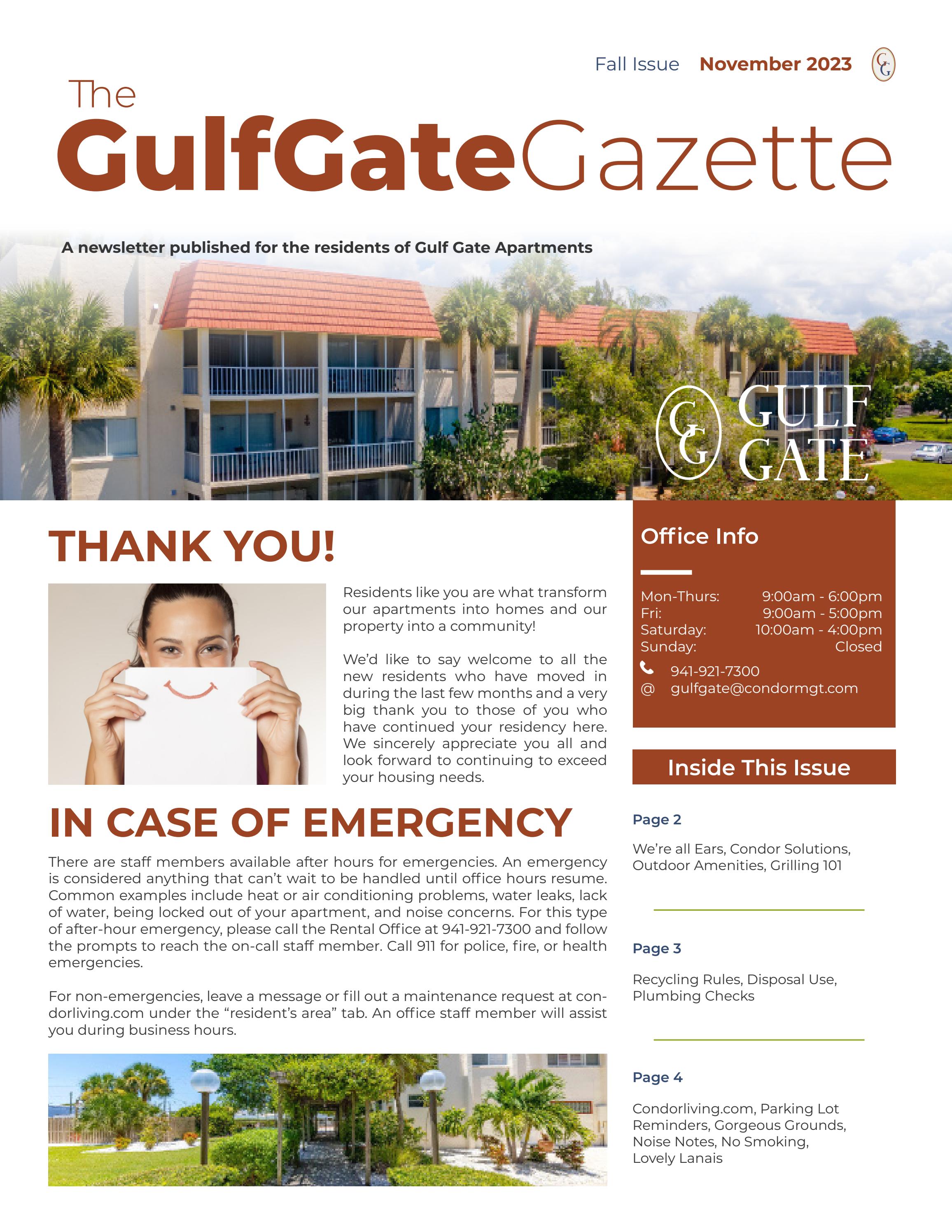 Gulf Gate Gazette | Fall 2023 by Gulf Gate Apartments - Issuu