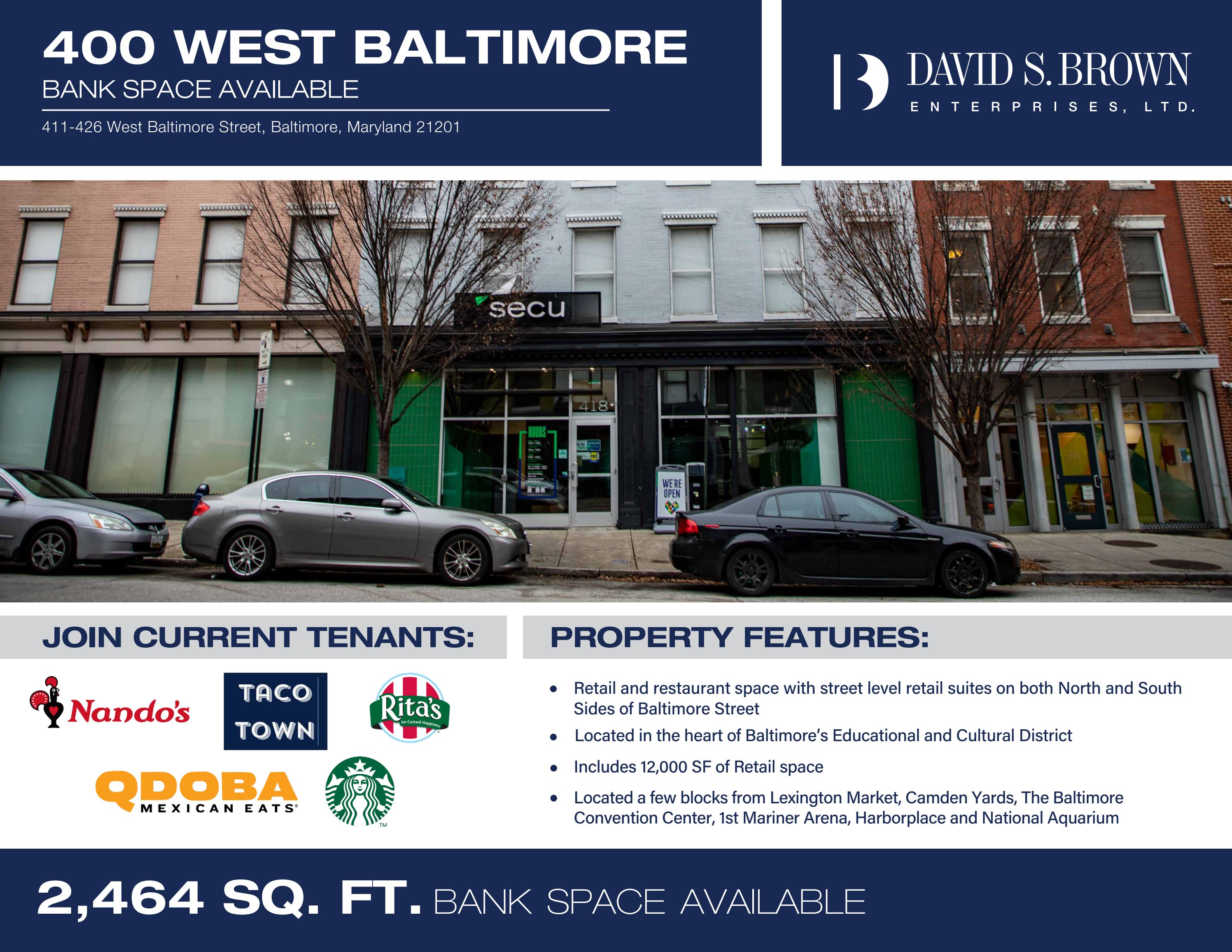 400 W Baltimore Bank Space Available by David S. Brown Enterprises - Issuu