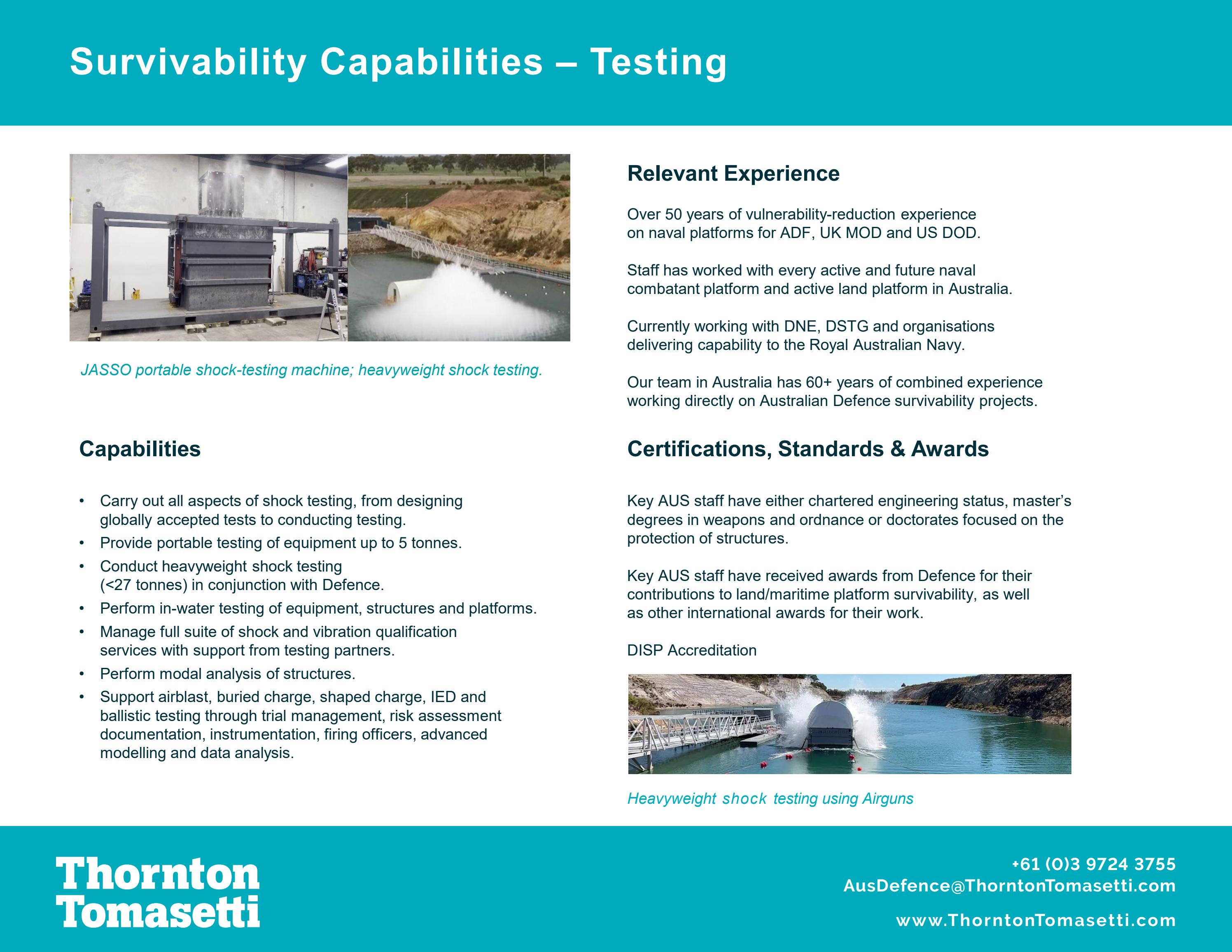 AU - Survivability Capabilities – Testing by Thornton Tomasetti - Issuu