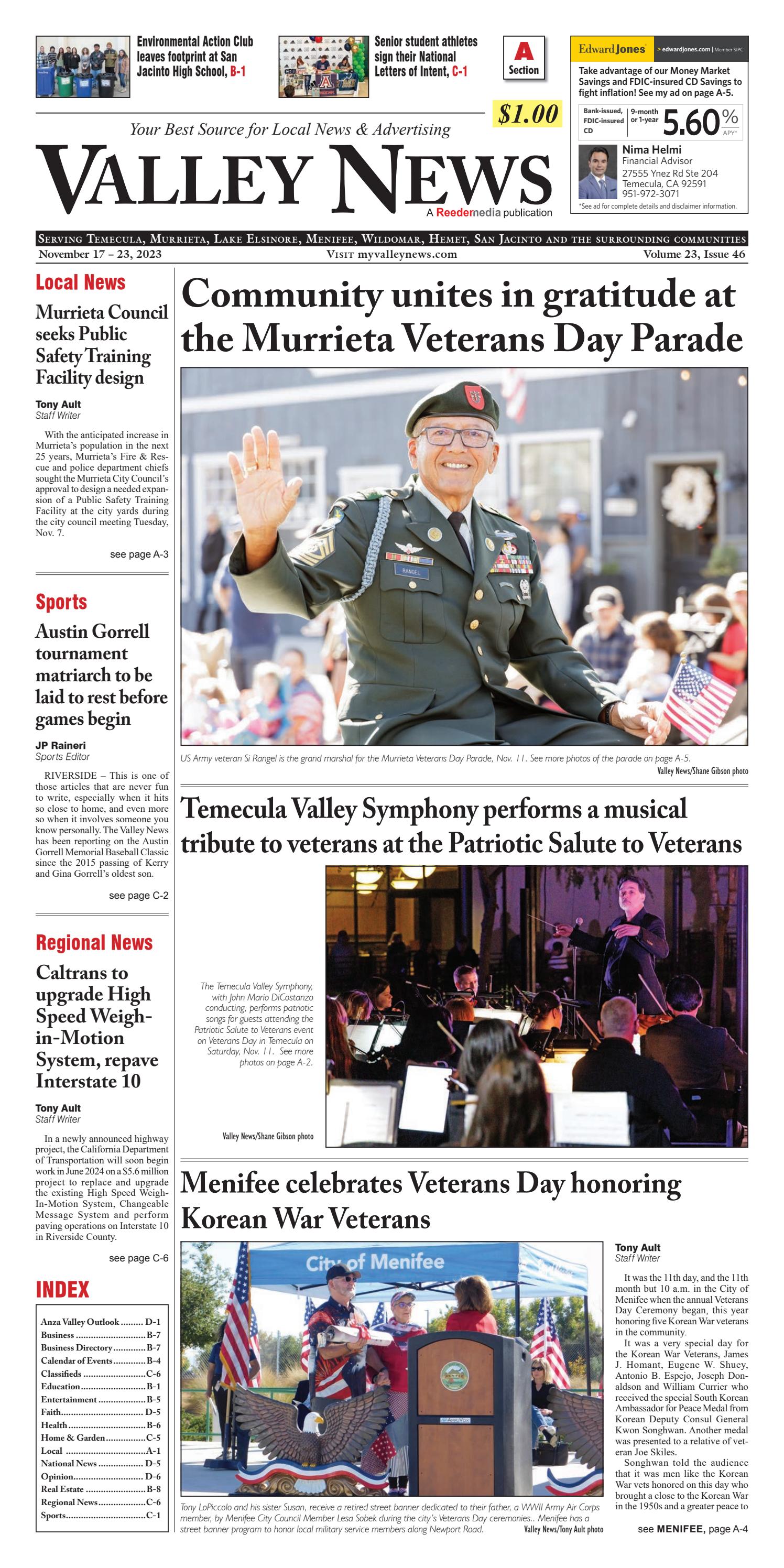Valley News - November 17, 2023 by Village News, Inc. - Issuu