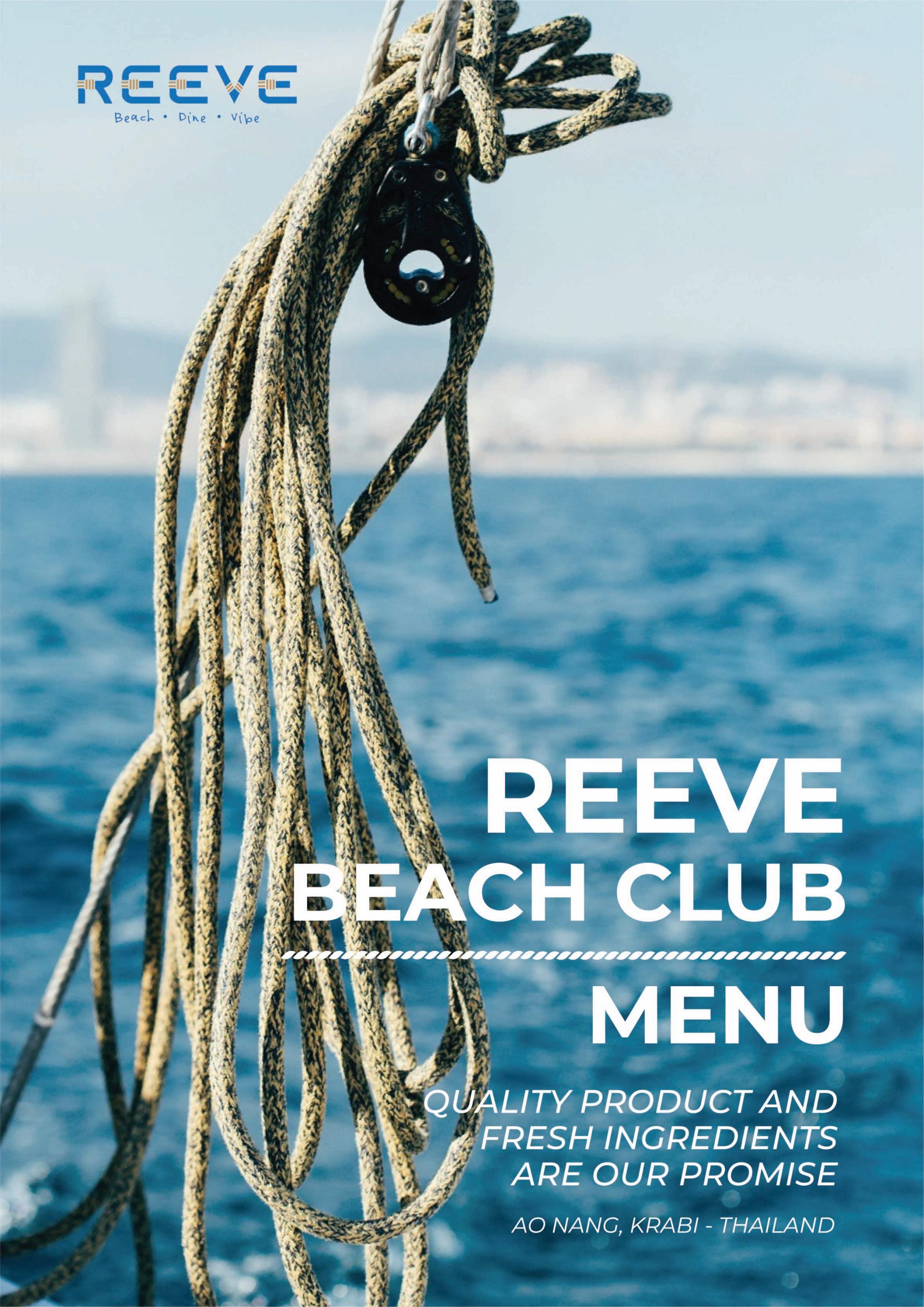 REEVE Beach Club Menu by Panan Group Aonang, Krabi - Issuu