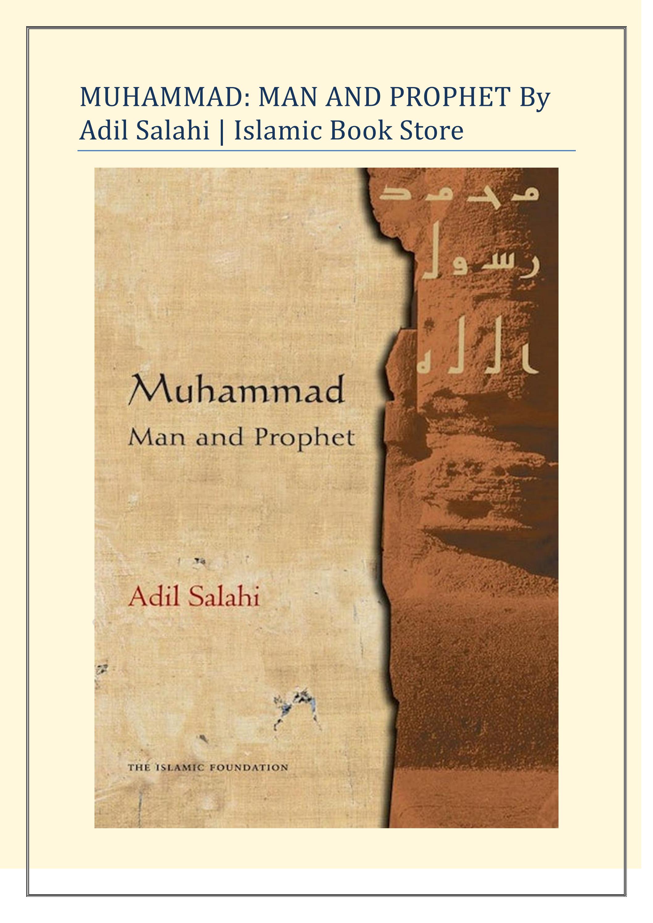 MUHAMMAD: MAN AND PROPHET | IB Publishers Islamic Book Store by IB ...