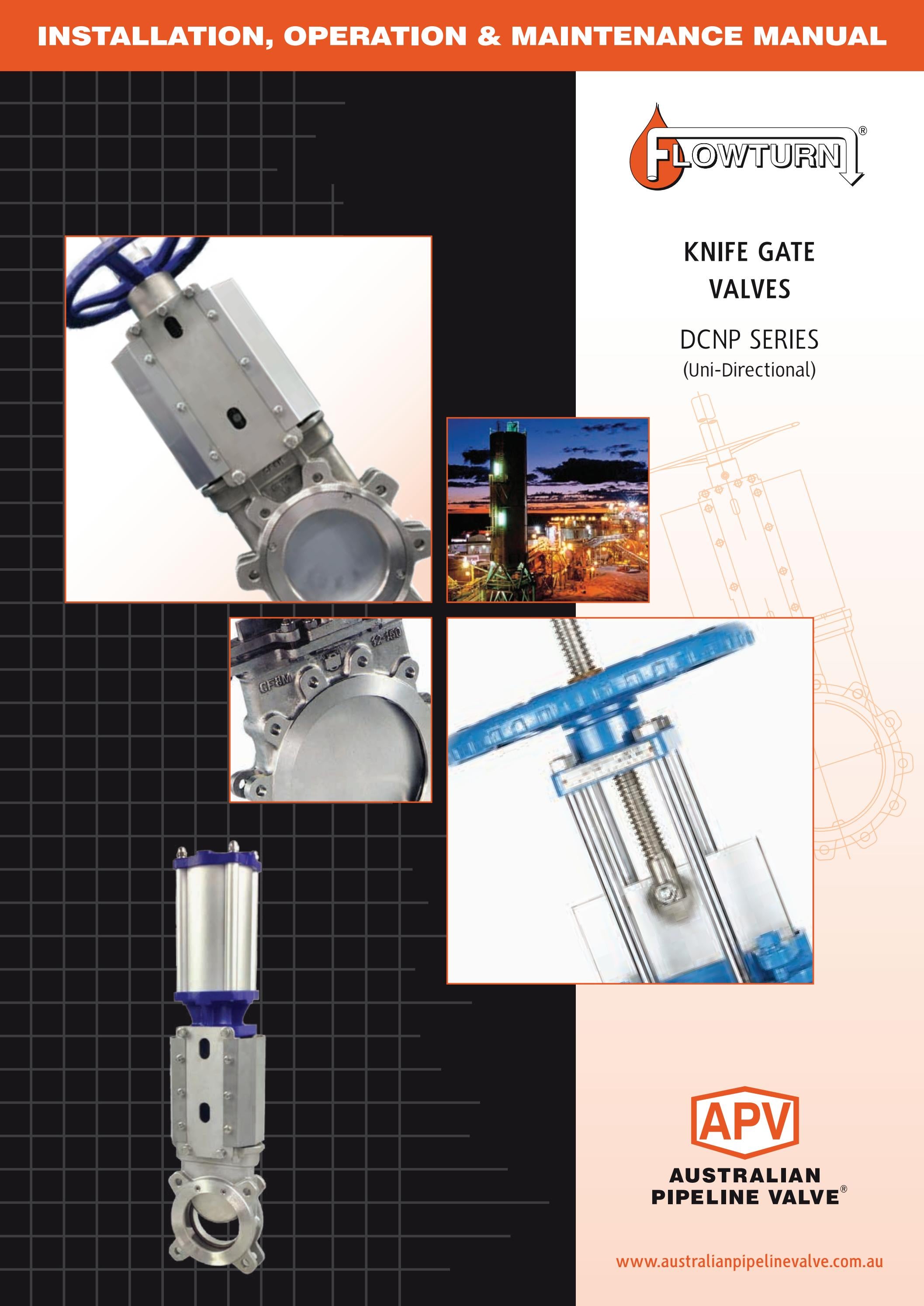 Flowturn DCNP Knife Gate Valve IOM by Australian Valve Centre - Issuu
