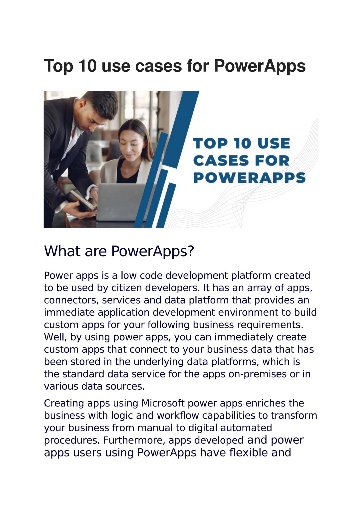 Use cases for PowerApps by SharePoint Designs - Issuu