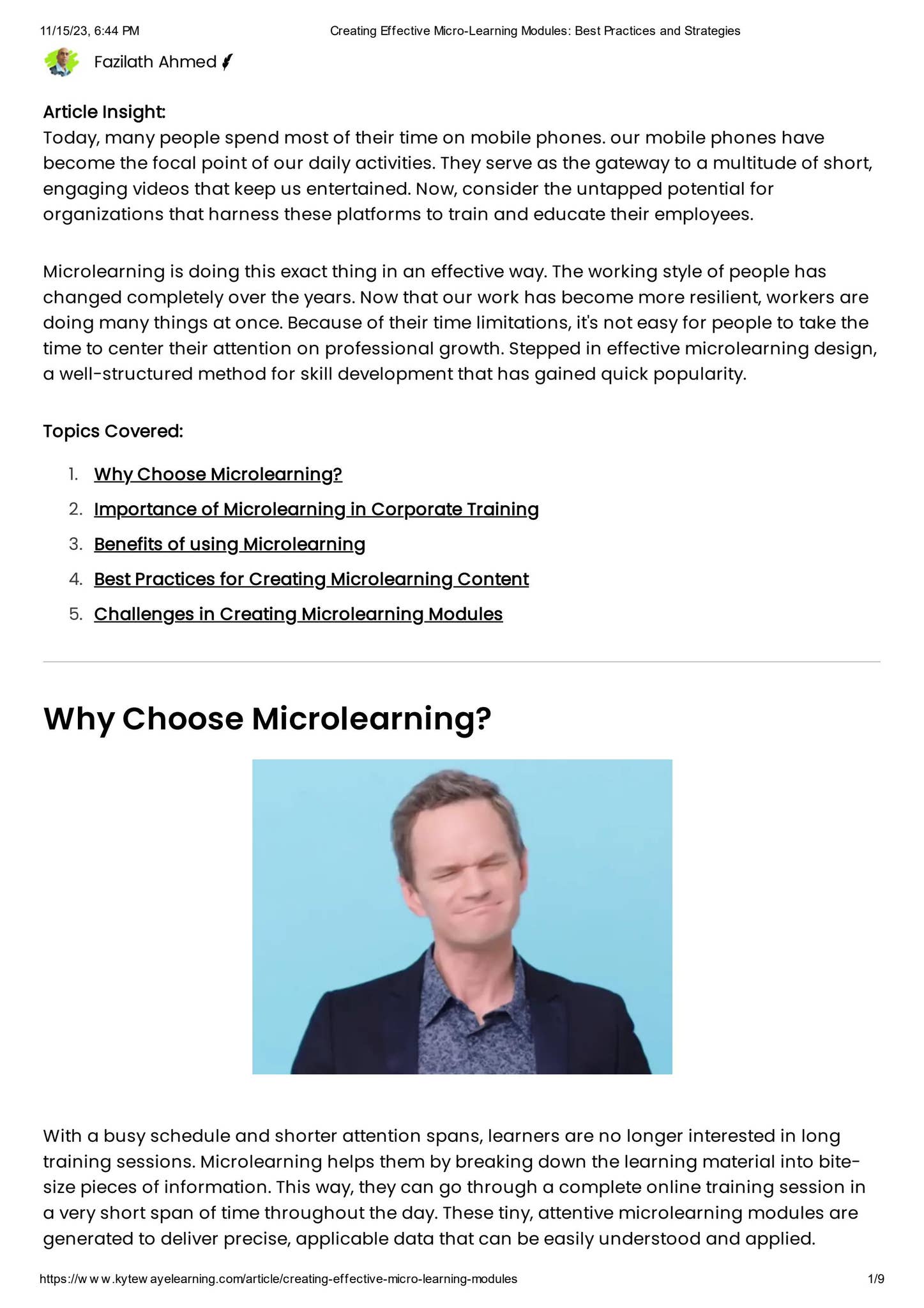 Creating Effective Micro-Learning Modules: Best Practices and ...