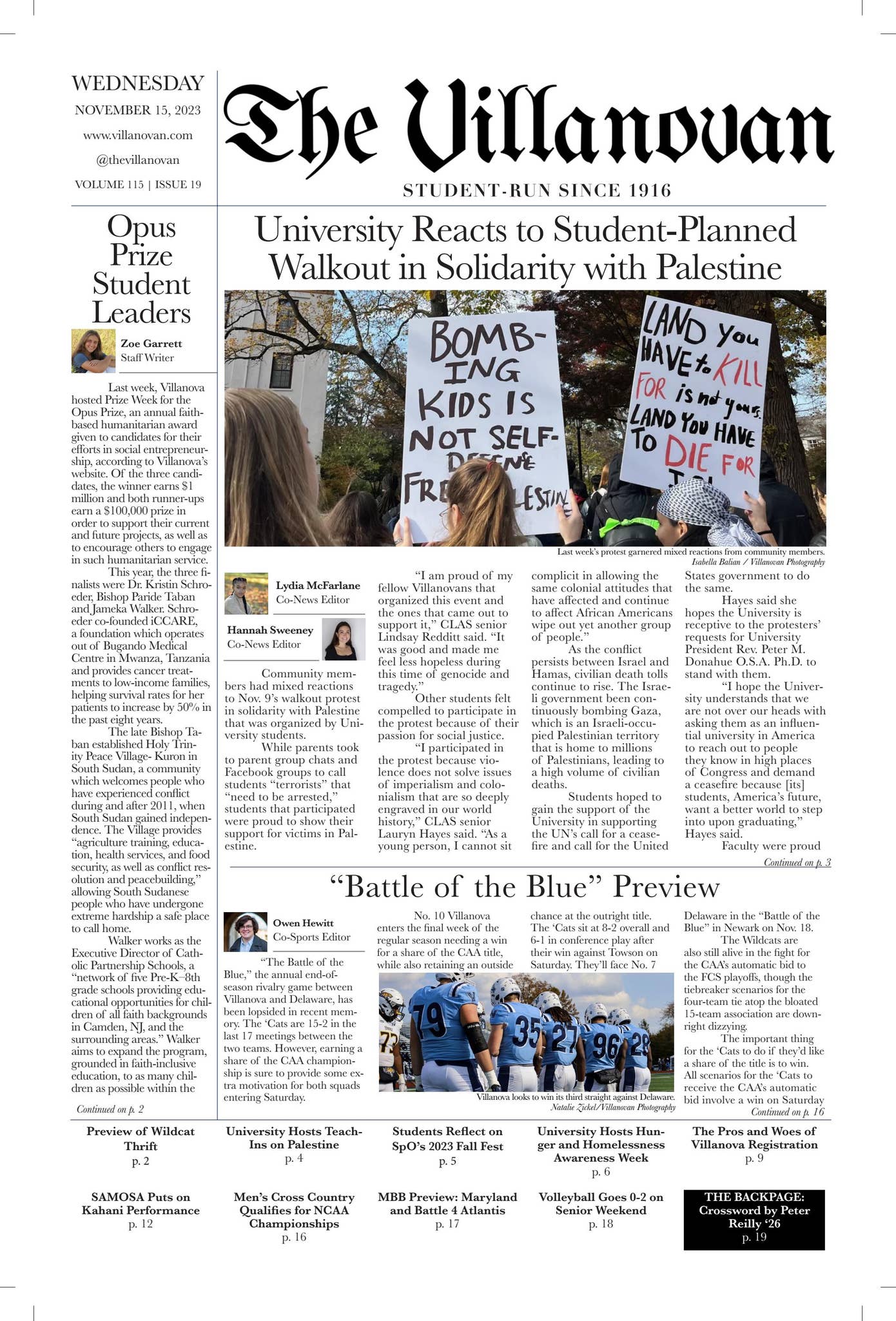 The Villanovan | Volume 115, Issue 19: November 15, 2023 by The ...